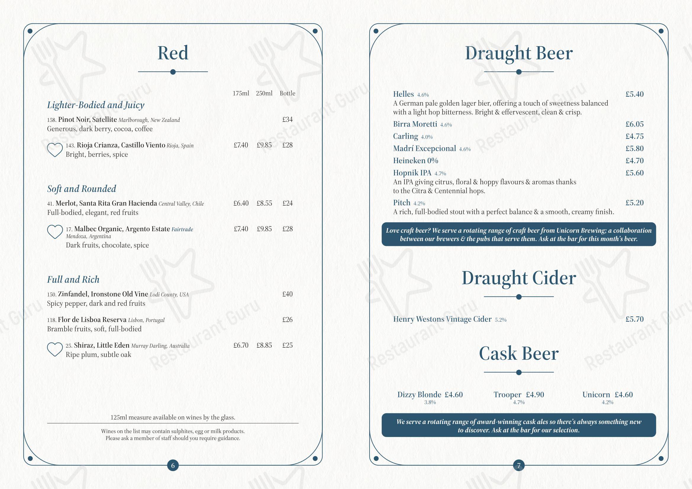 Menu at Bleeding Wolf, Scholar Green pub & bar, Stoke-on-Trent