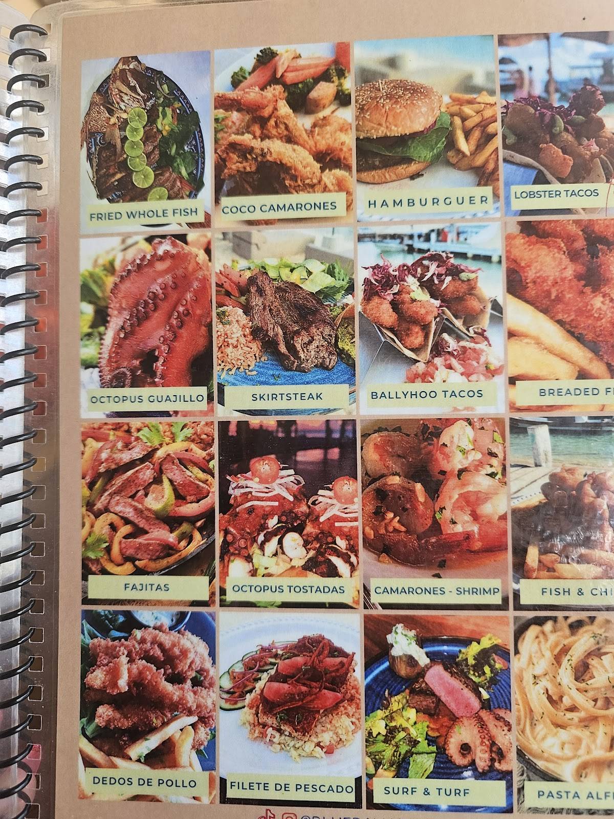 Menu at Blue Ballyhoo Restaurant & Bar, Isla Mujeres, Centro