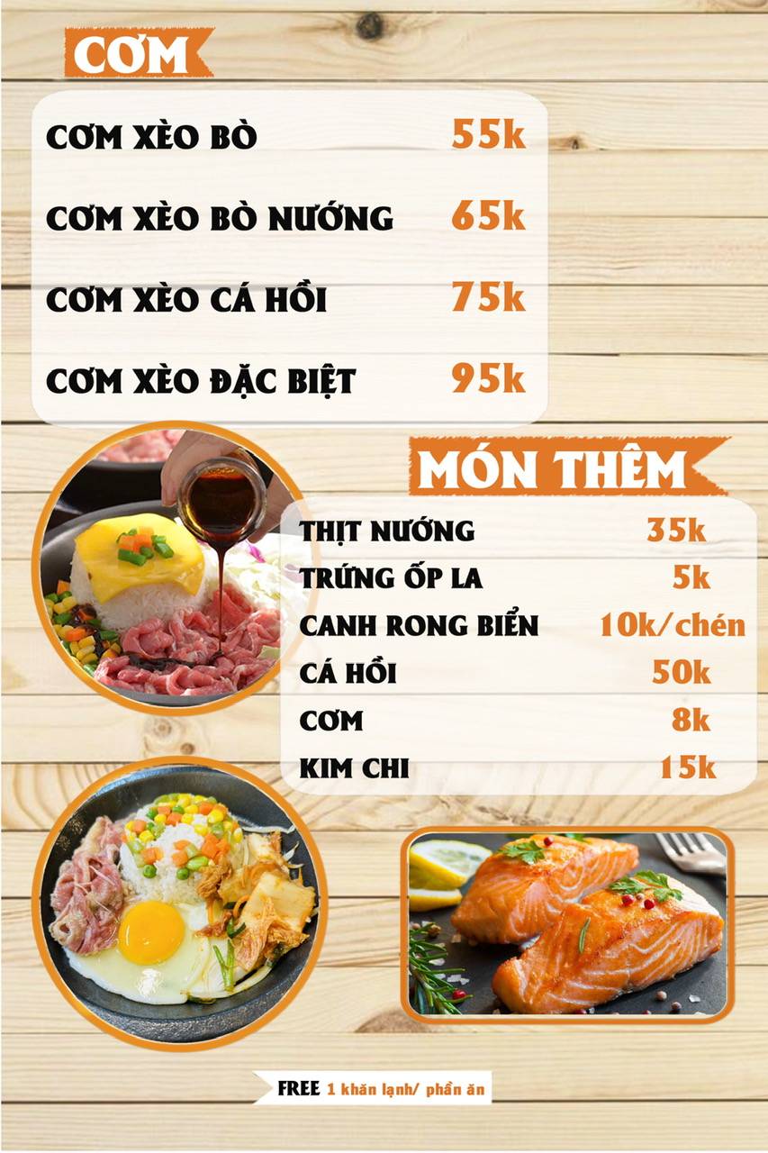 Menu at Bò City Bến Tre restaurant, Ben Tre