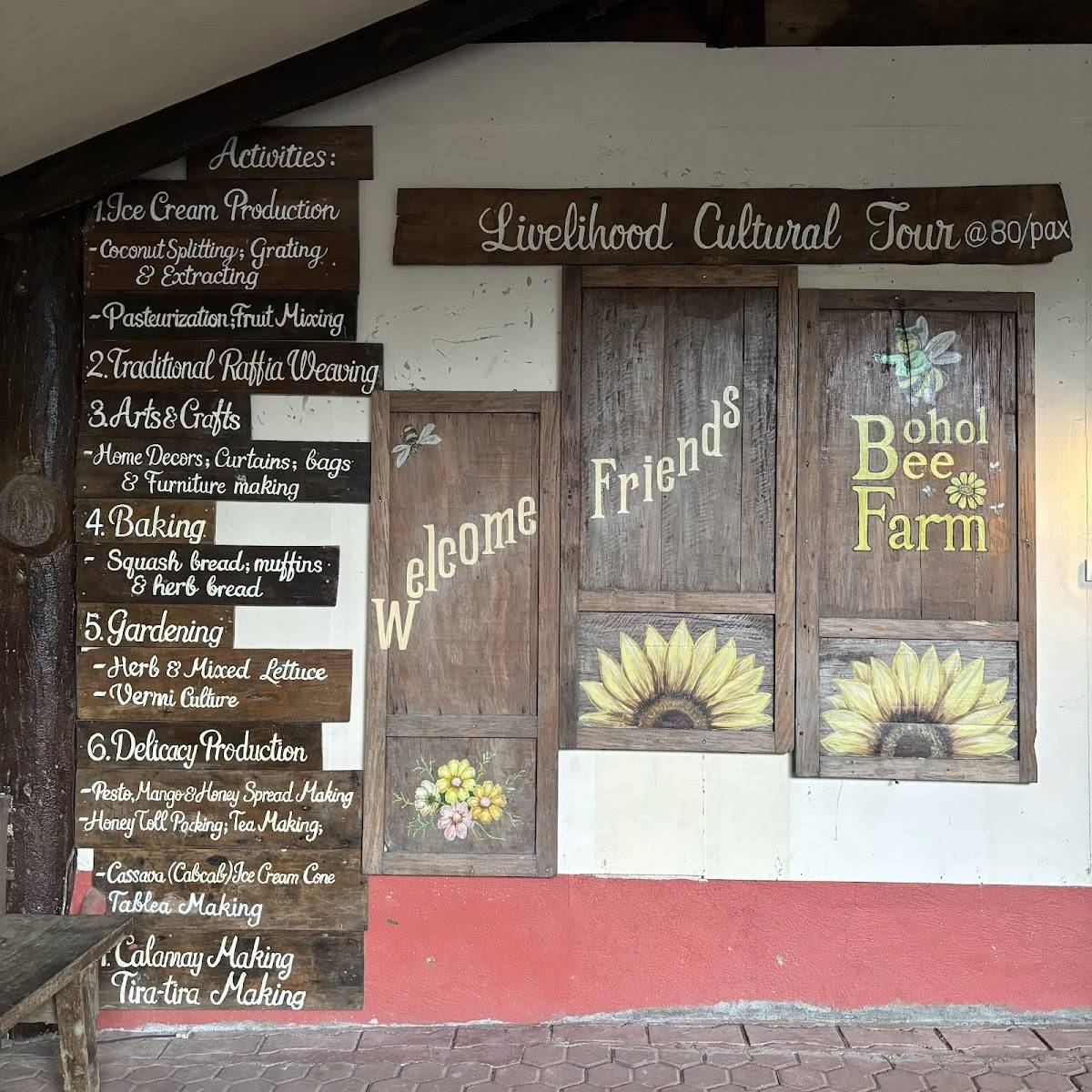 Menu at Bohol Bee Farm restaurant, Dauis, Dao