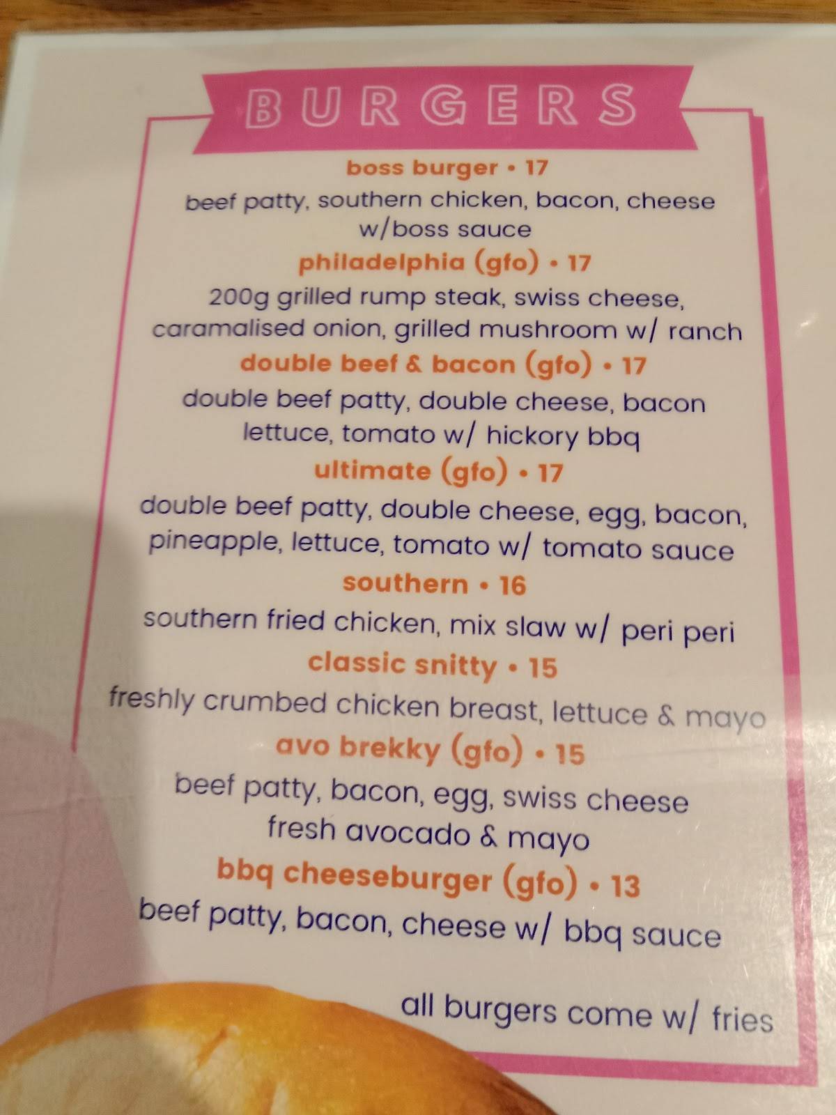 Menu at Bomaderry Hotel pub & bar, Bomaderry