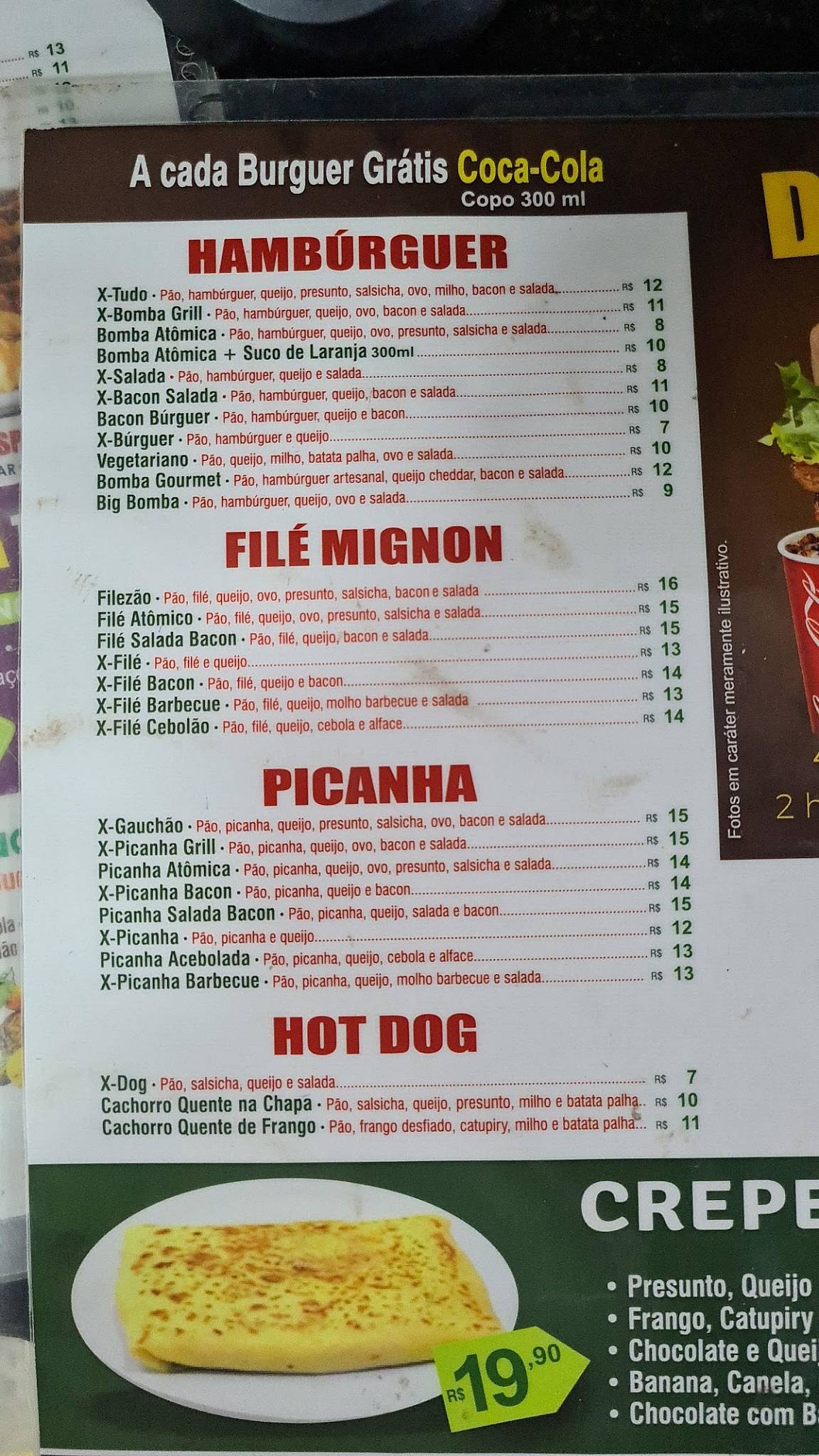 Menu em Bomba Grill restaurante, Brasília