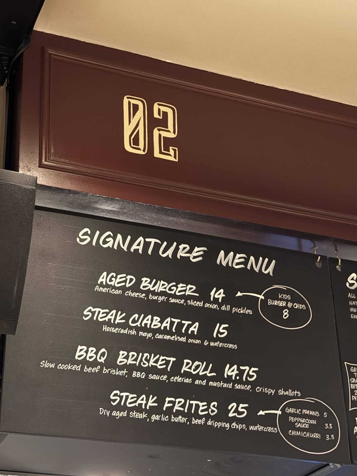 Menu at Bone & Block Liverpool restaurant, Liverpool