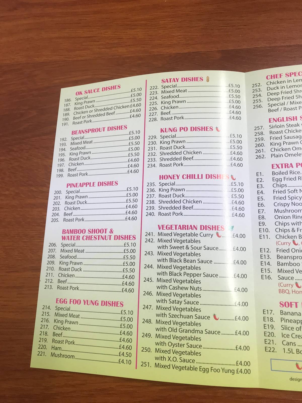 Menu at Fortune Cooking fast food, Pudsey, 44 Chapeltown