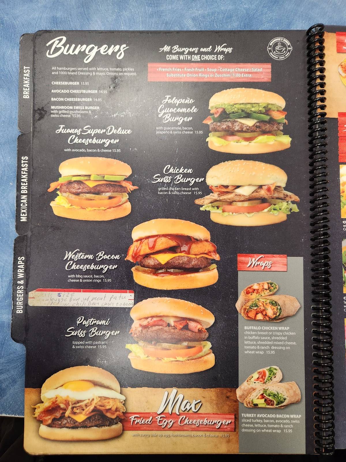 Menu at Brandon's Diner restaurant, Ontario, S Vineyard Ave ste a