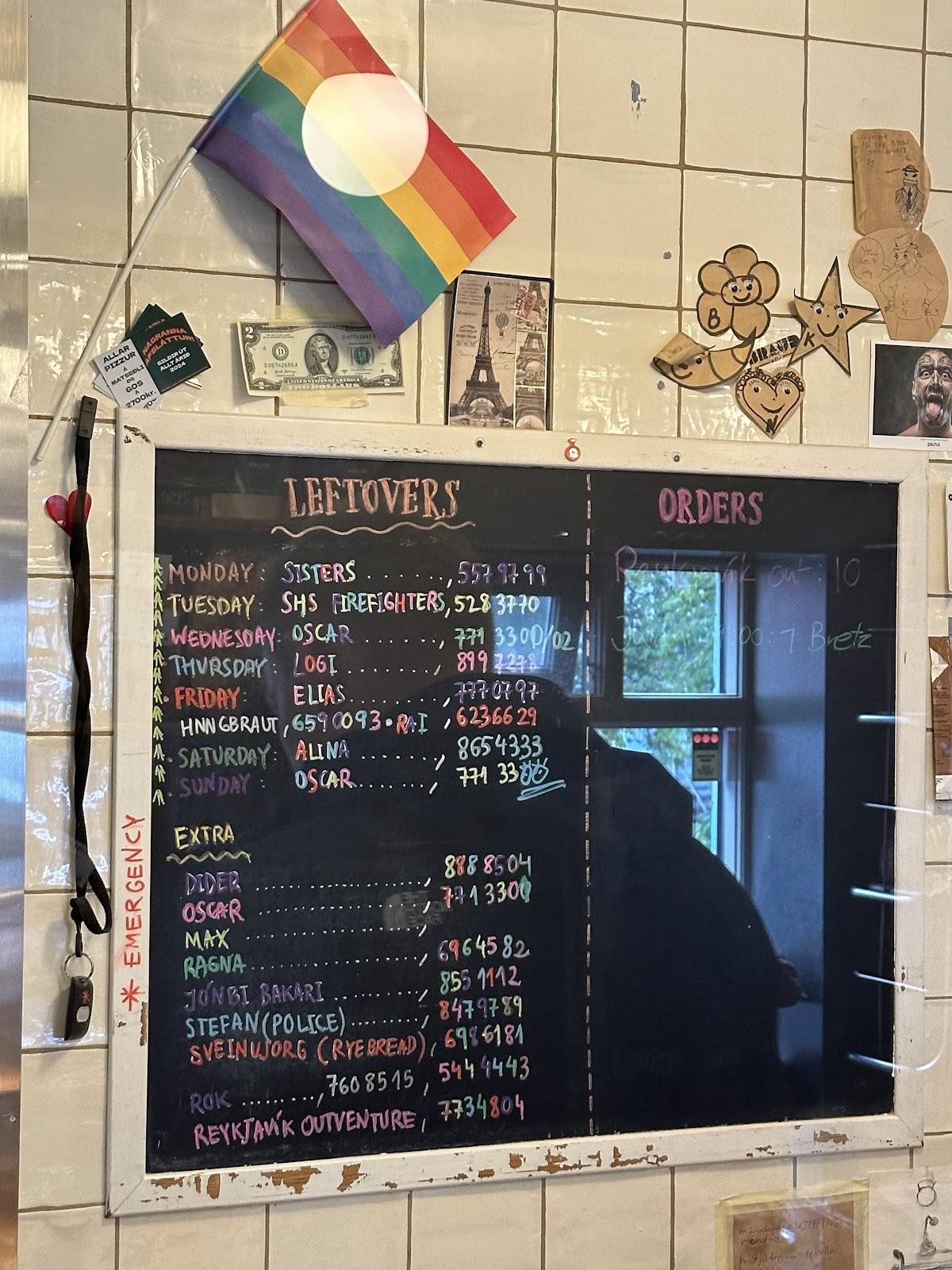 Menu at Brauð & Co coffee house, Reykjavík, Frakkastígur 16