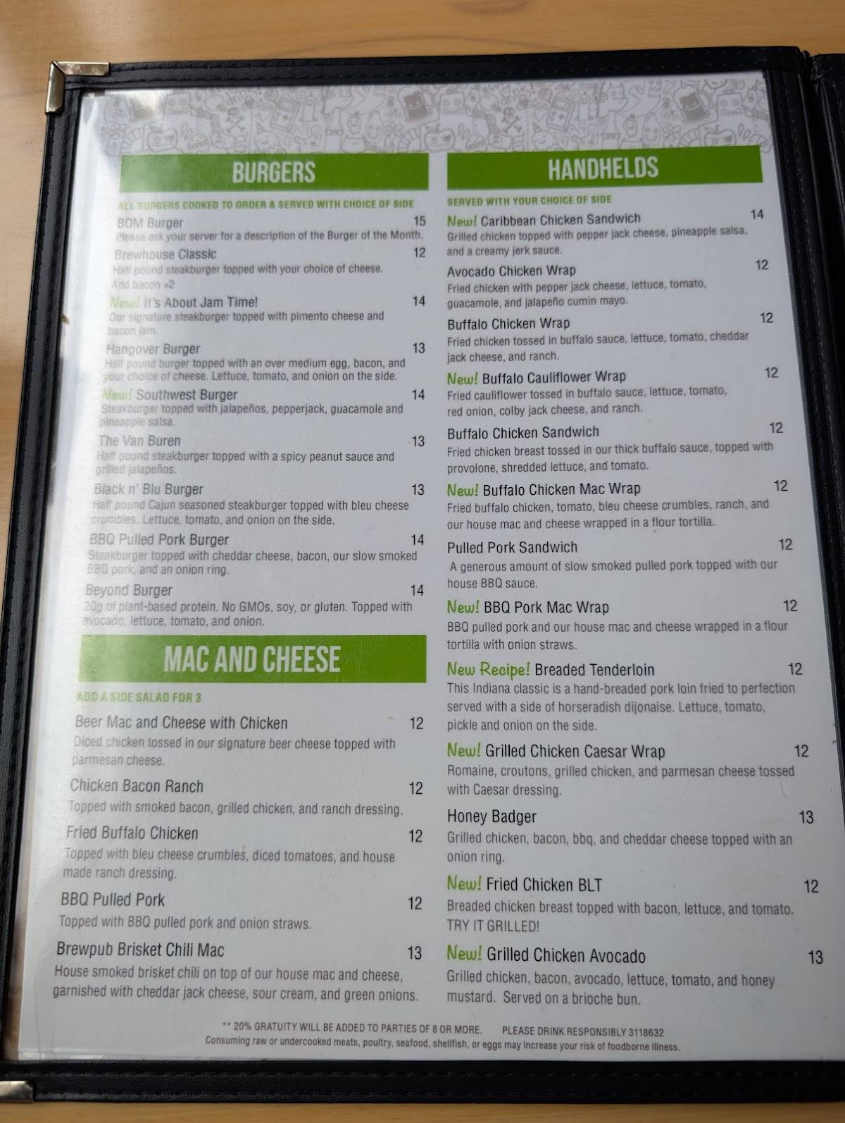 Menu at Brew Link Brewpub, Plainfield