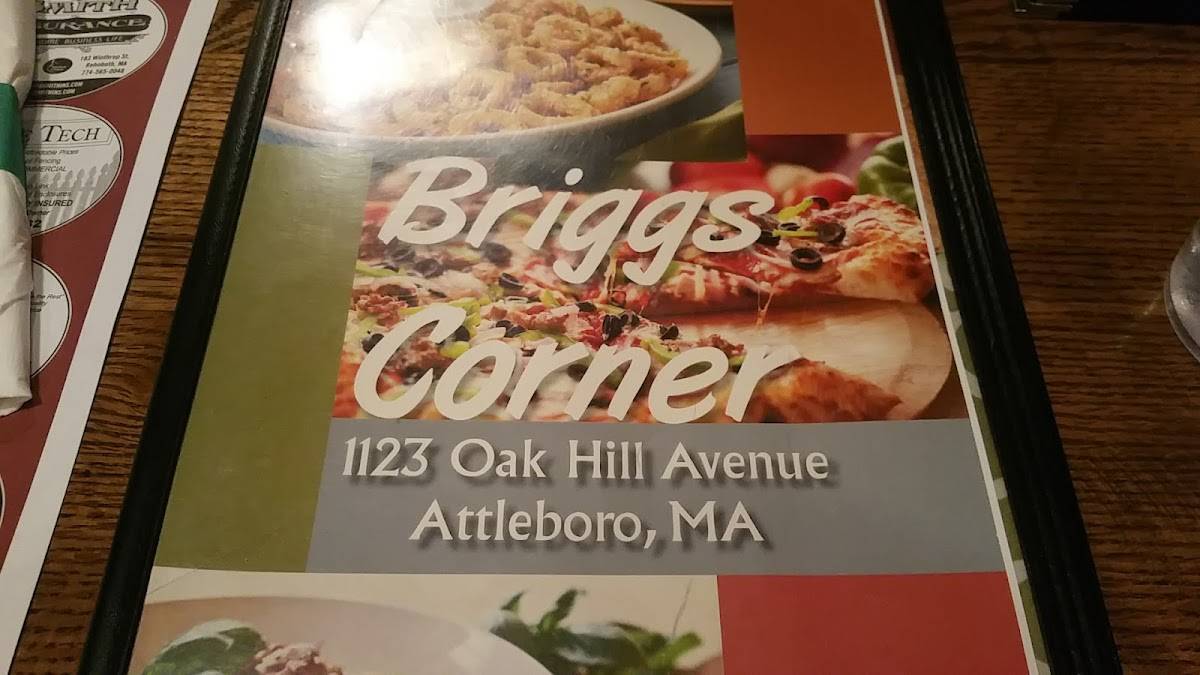 Menu at Briggs Corner Grill and Pizzeria, Attleboro