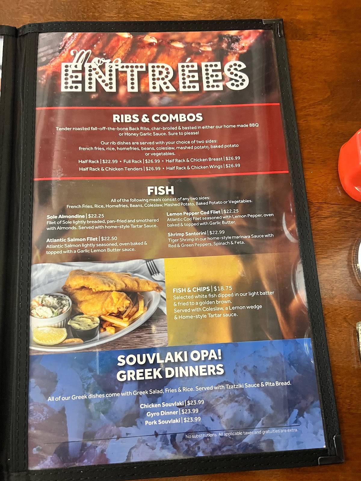 Menu at Broadway Diner restaurant, Hamilton