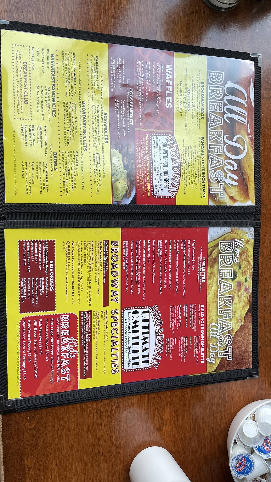 Menu at Broadway Diner restaurant, Hamilton