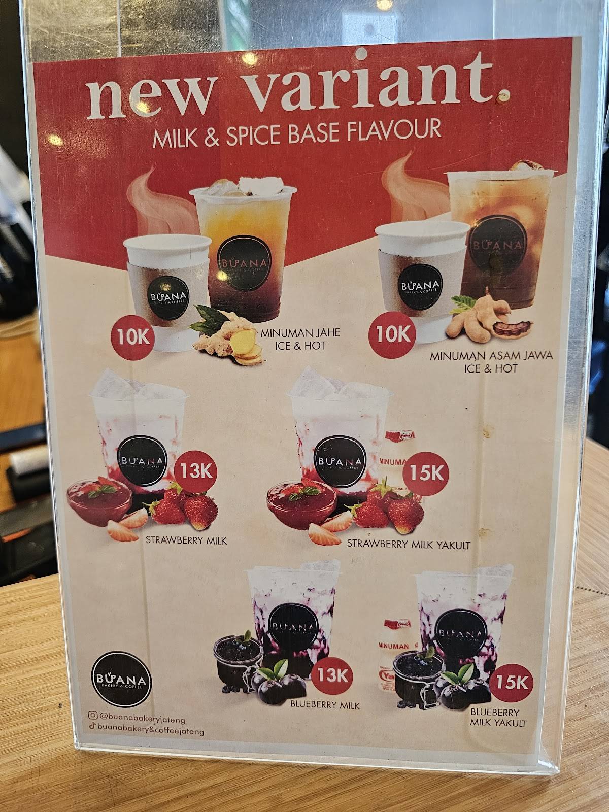Menu at Buana Bakery & Coffee, Kaliwungu