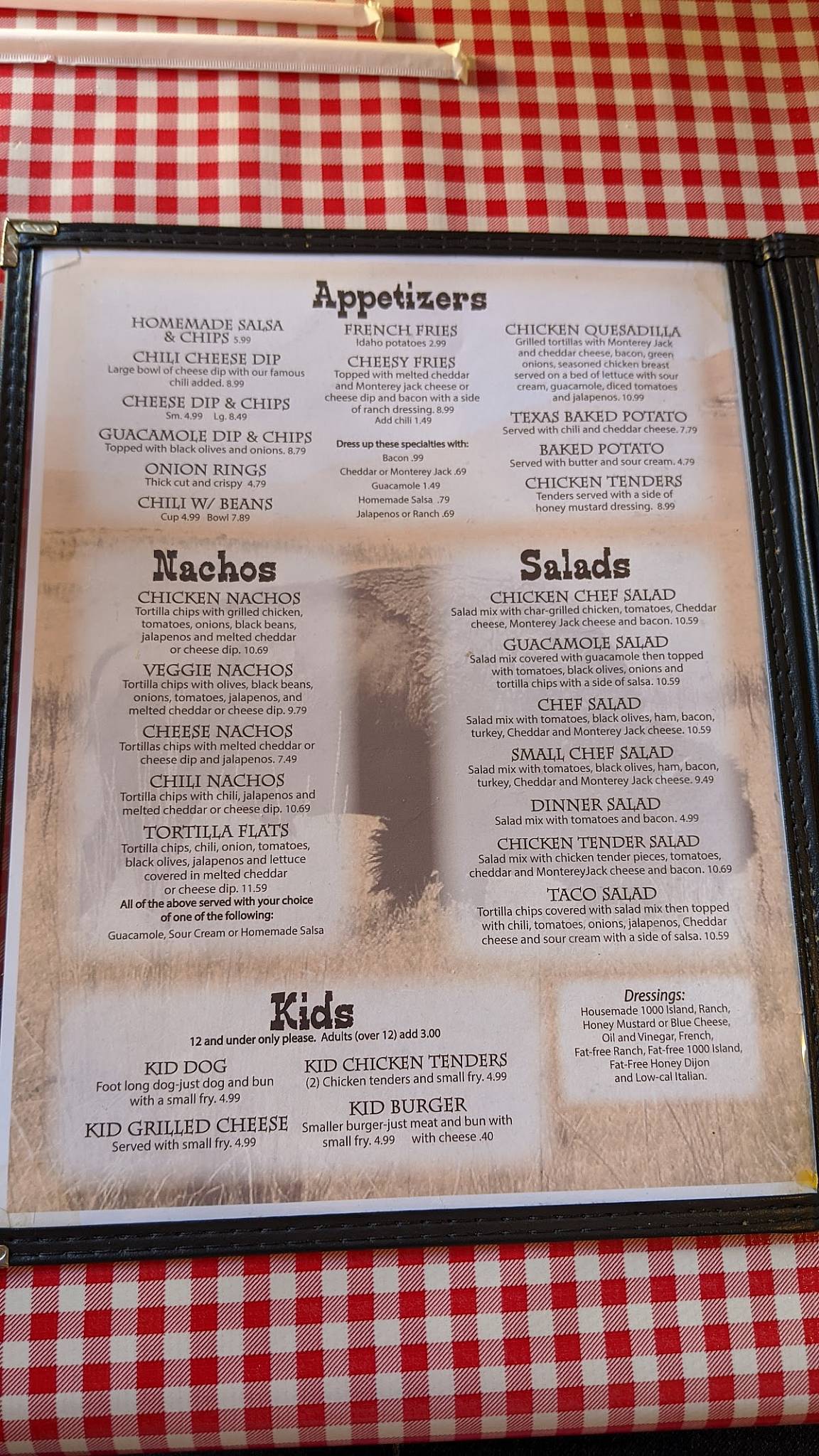 Menu at Buffalo Grill restaurant, Little Rock, Rebsamen Park Rd