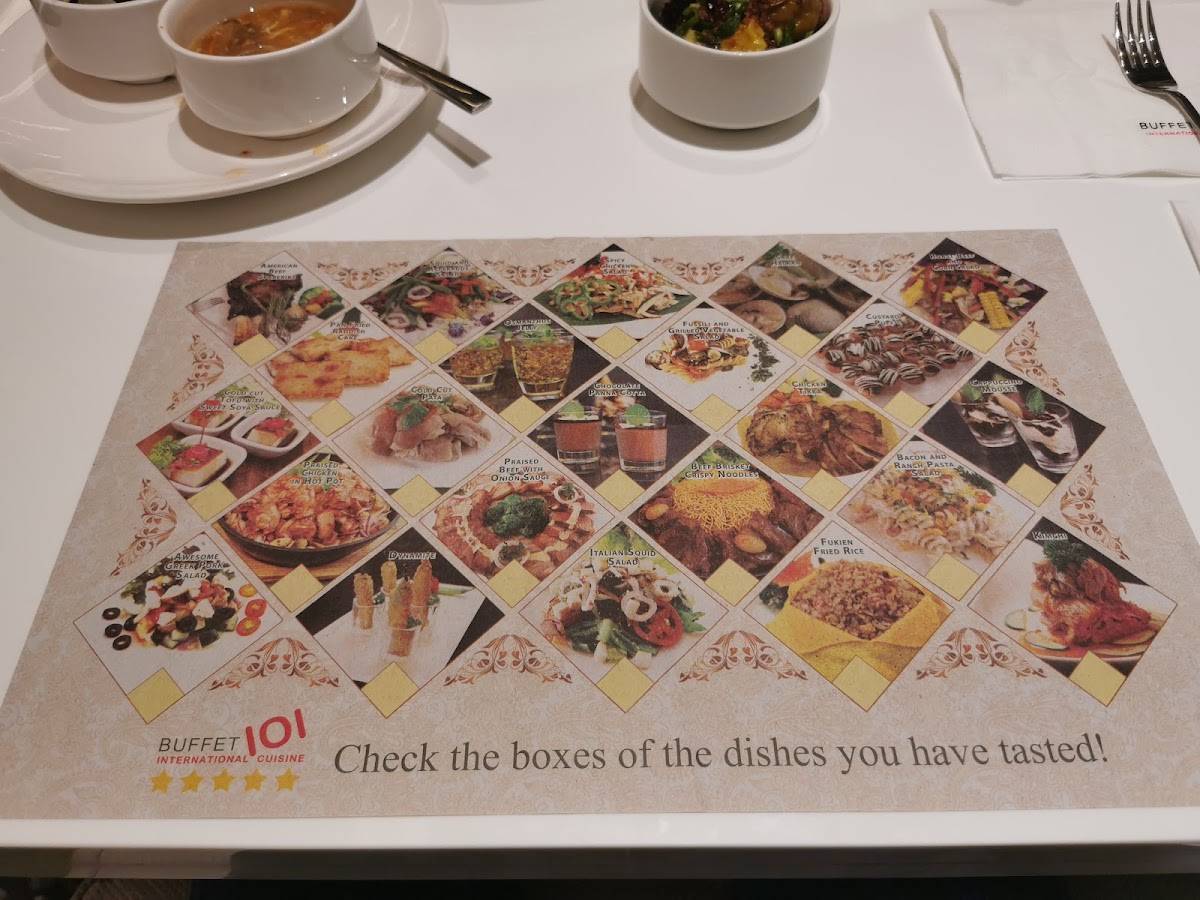 Menu at Buffet 101 restaurant, Makati, Glorietta BPO 2 Building