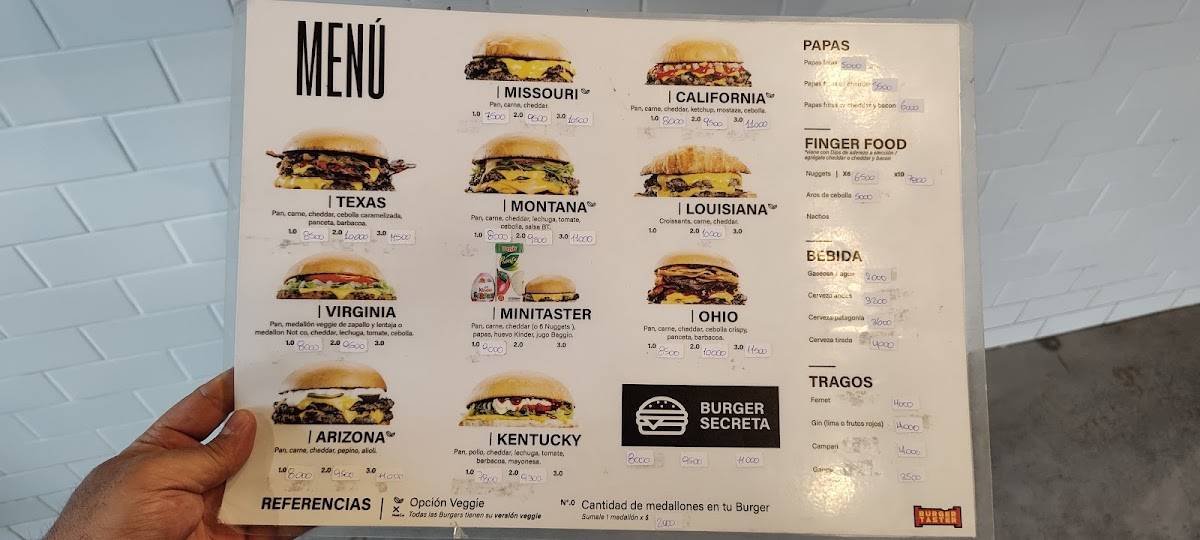 Carta del restaurante Burger Taster Berazategui, Berazategui