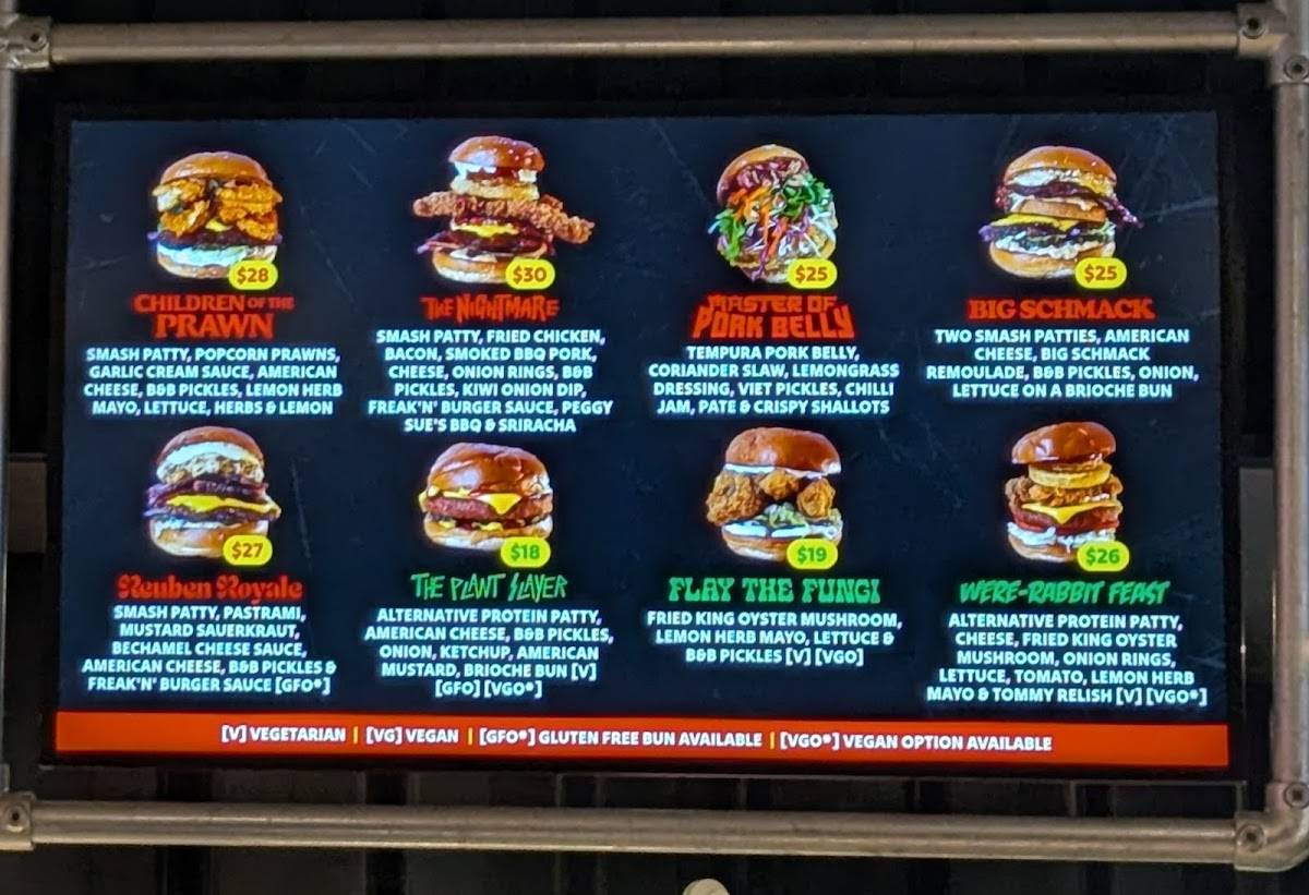 Menu at BurgerFreak Belmont restaurant, Belmont