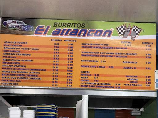 Carta del restaurante Burritos El Arrancón, Chihuahua, Av Cristobal ...