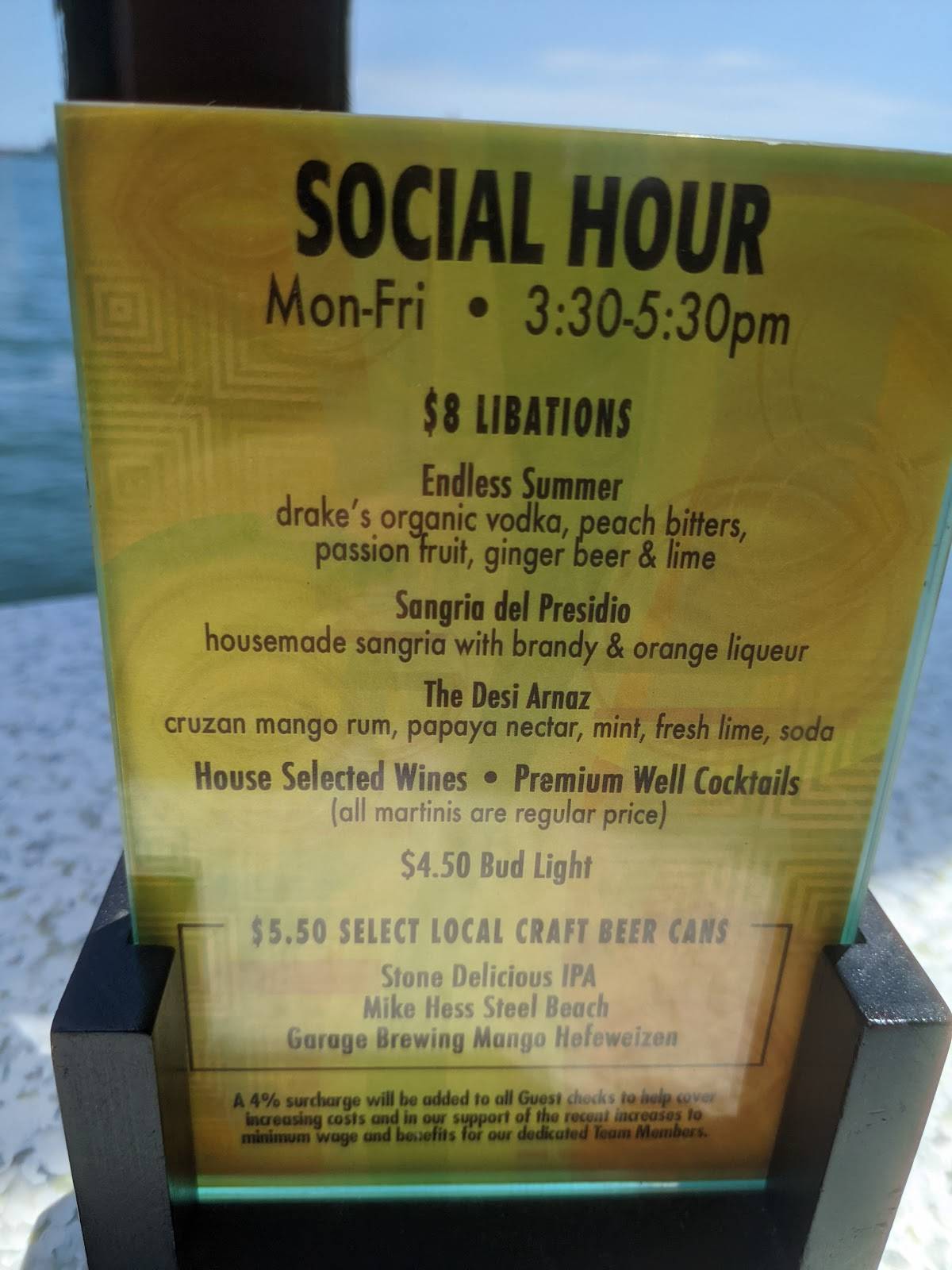 Menu at C Level Lounge steakhouse, San Diego, 880 Harbor Island Dr