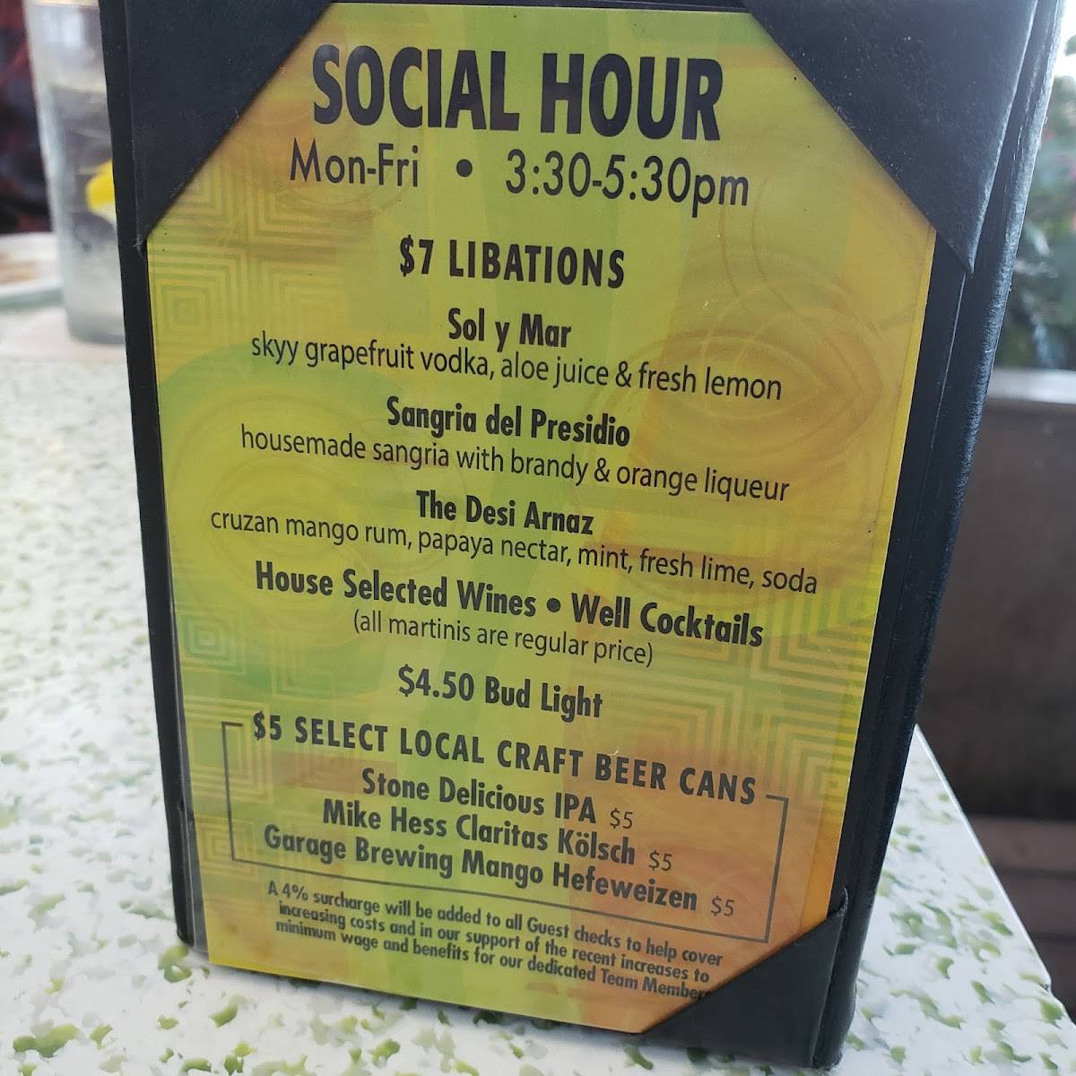 Menu at C Level Lounge steakhouse, San Diego, 880 Harbor Island Dr