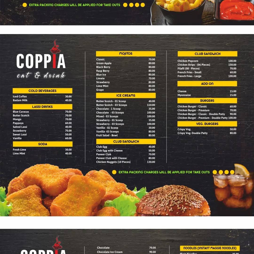 Menu at COPPIA EAT & DRINK, Bengaluru