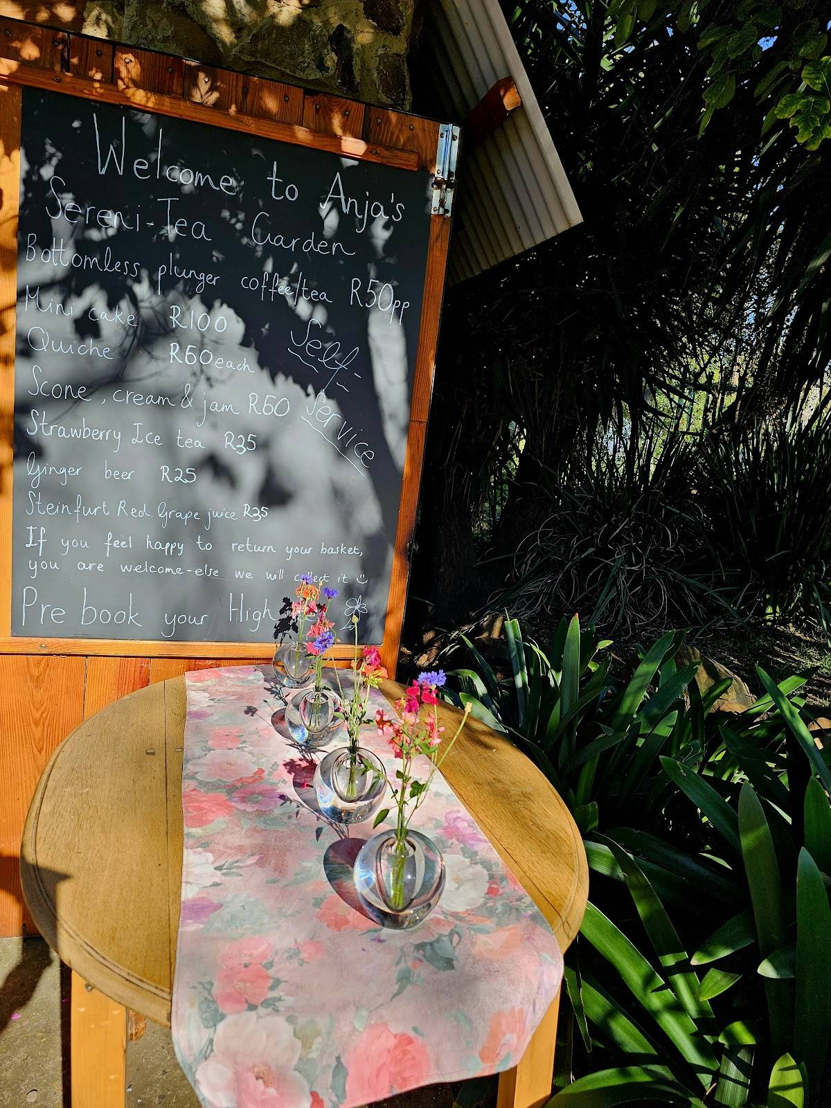 Menu at Anja's Tea Garden/ Anja's at Home cafe, Pretoria, Stellenberg Rd
