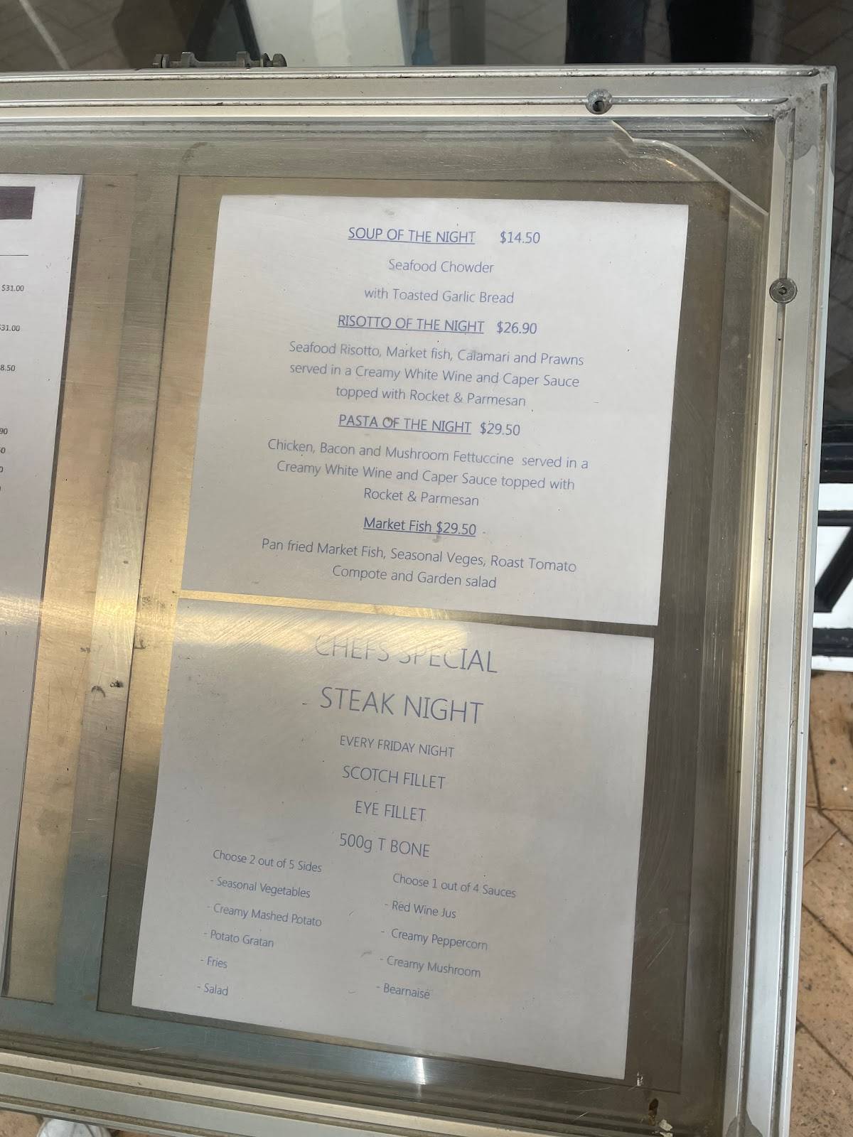 Menu at Bake and Brew cafe, Orewa, 350F Hibiscus Coast Hwy