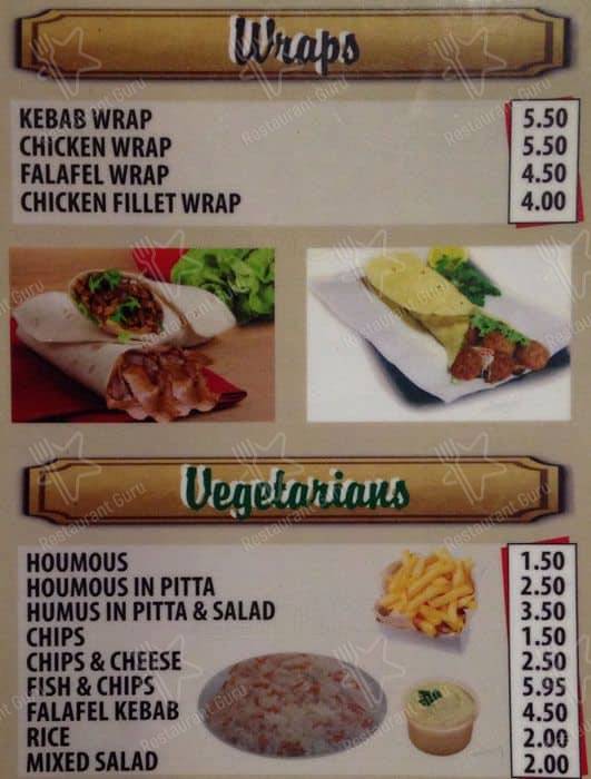 Menu at Cafe Rossi, London, 57 Borough High St