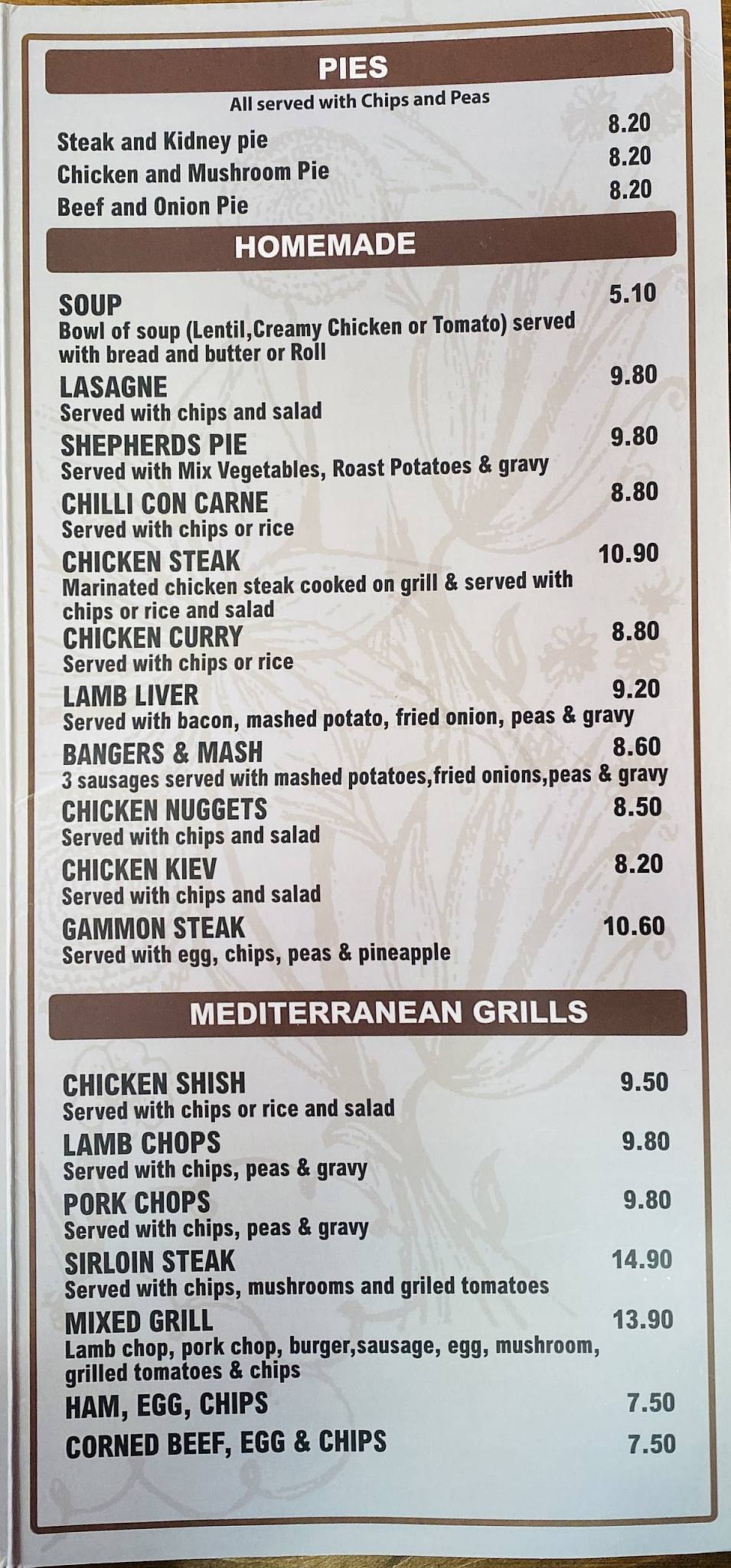 Menu at Caterham Cafe & Bistro, Caterham