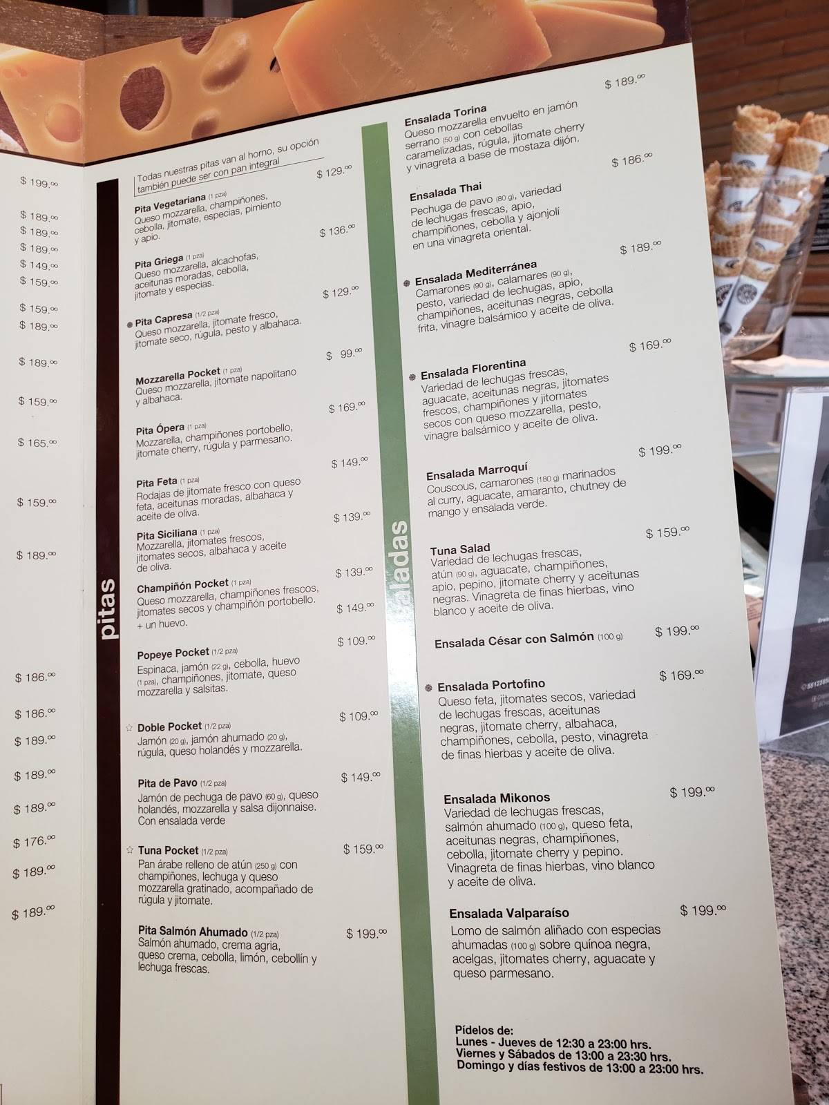 Carta del restaurante Crepes & Waffles, Naucalpan del Juárez, Cto ...