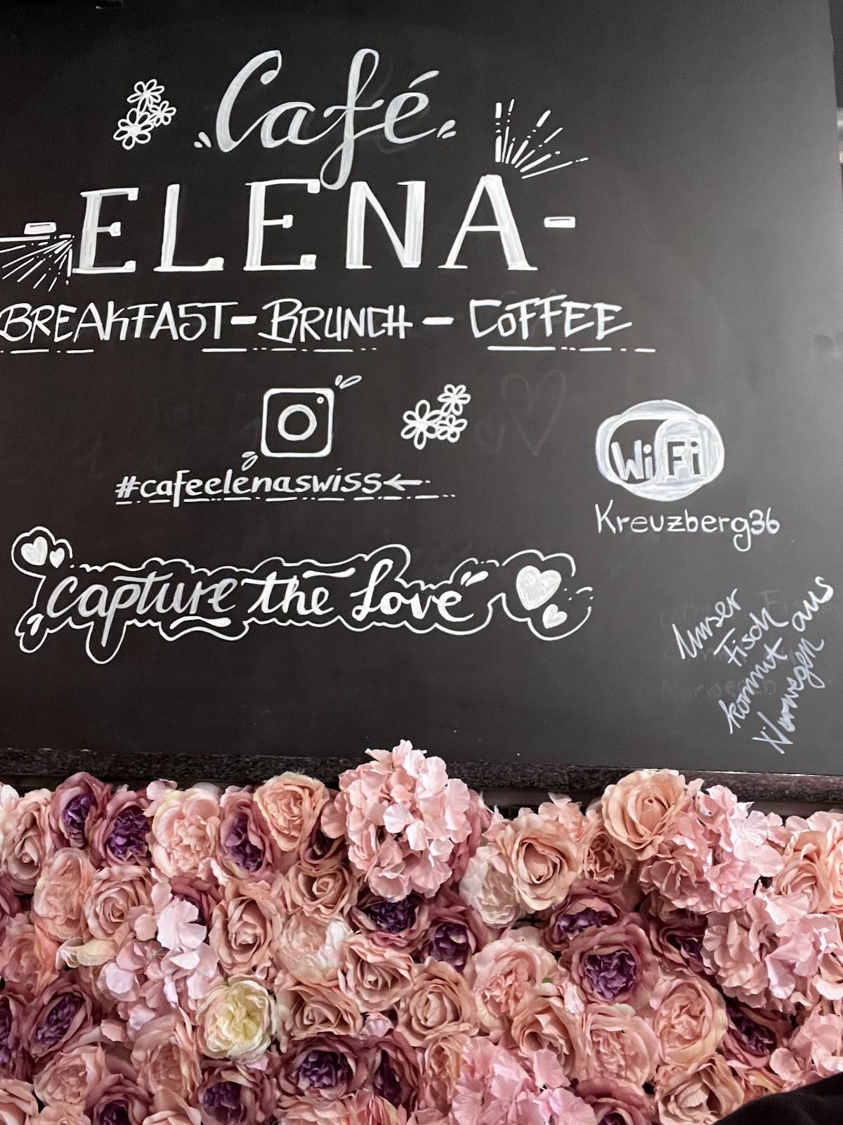 Menu da Café Elena, Zurigo