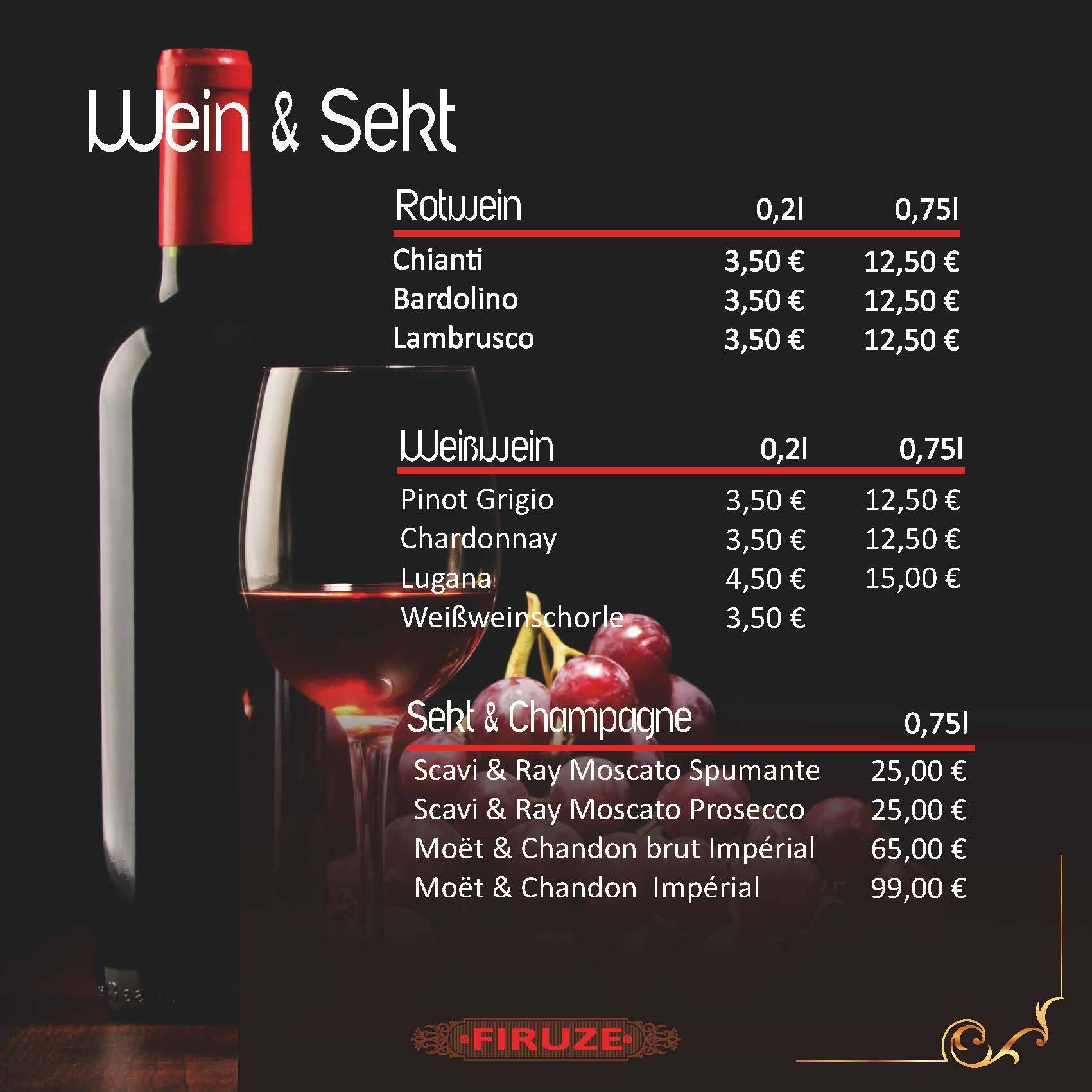 Speisekarte von Cafe Firuze, Nürnberg