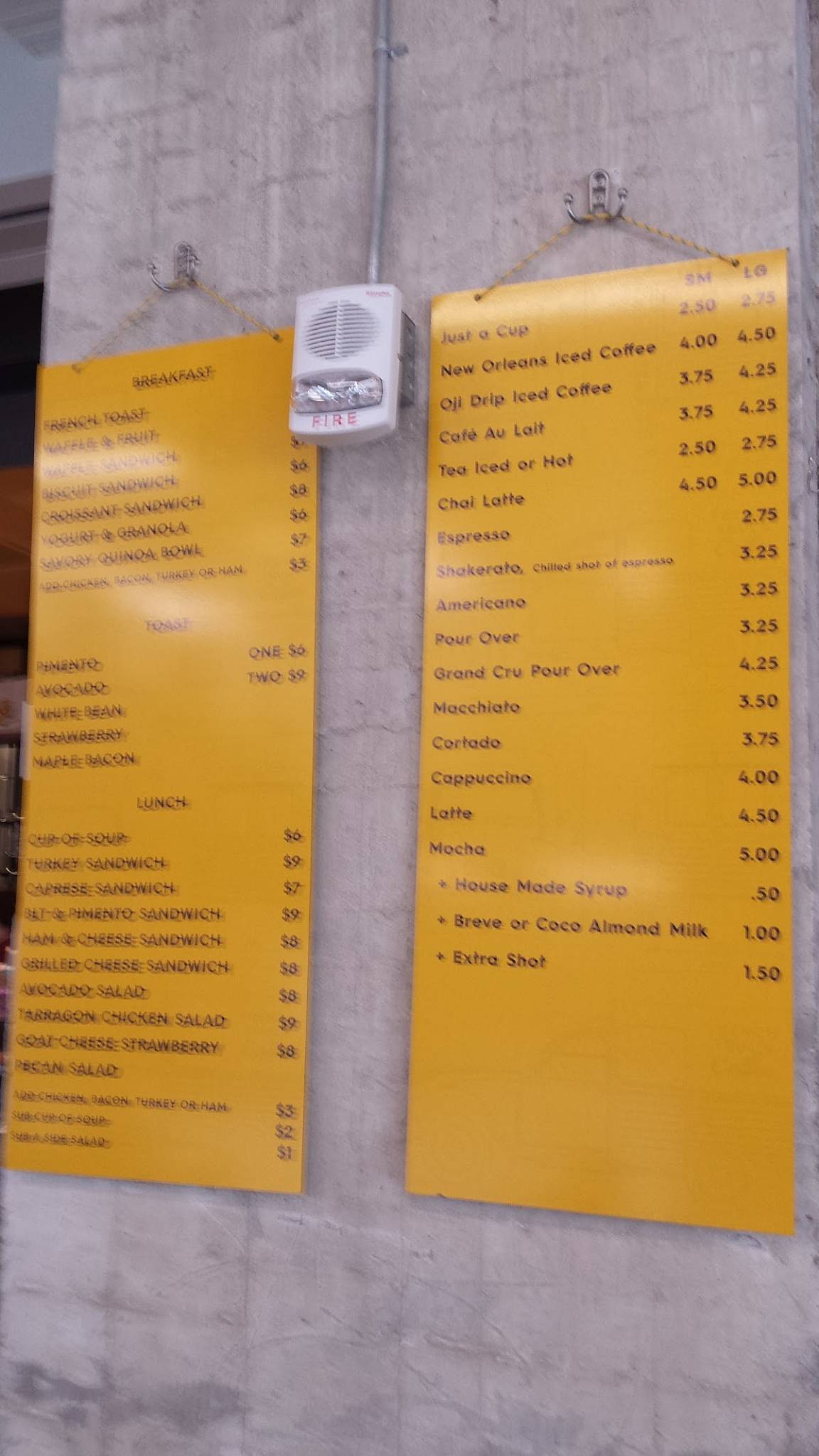 Menu at French Truck Coffee cafe, Memphis, Concourse Ave #167