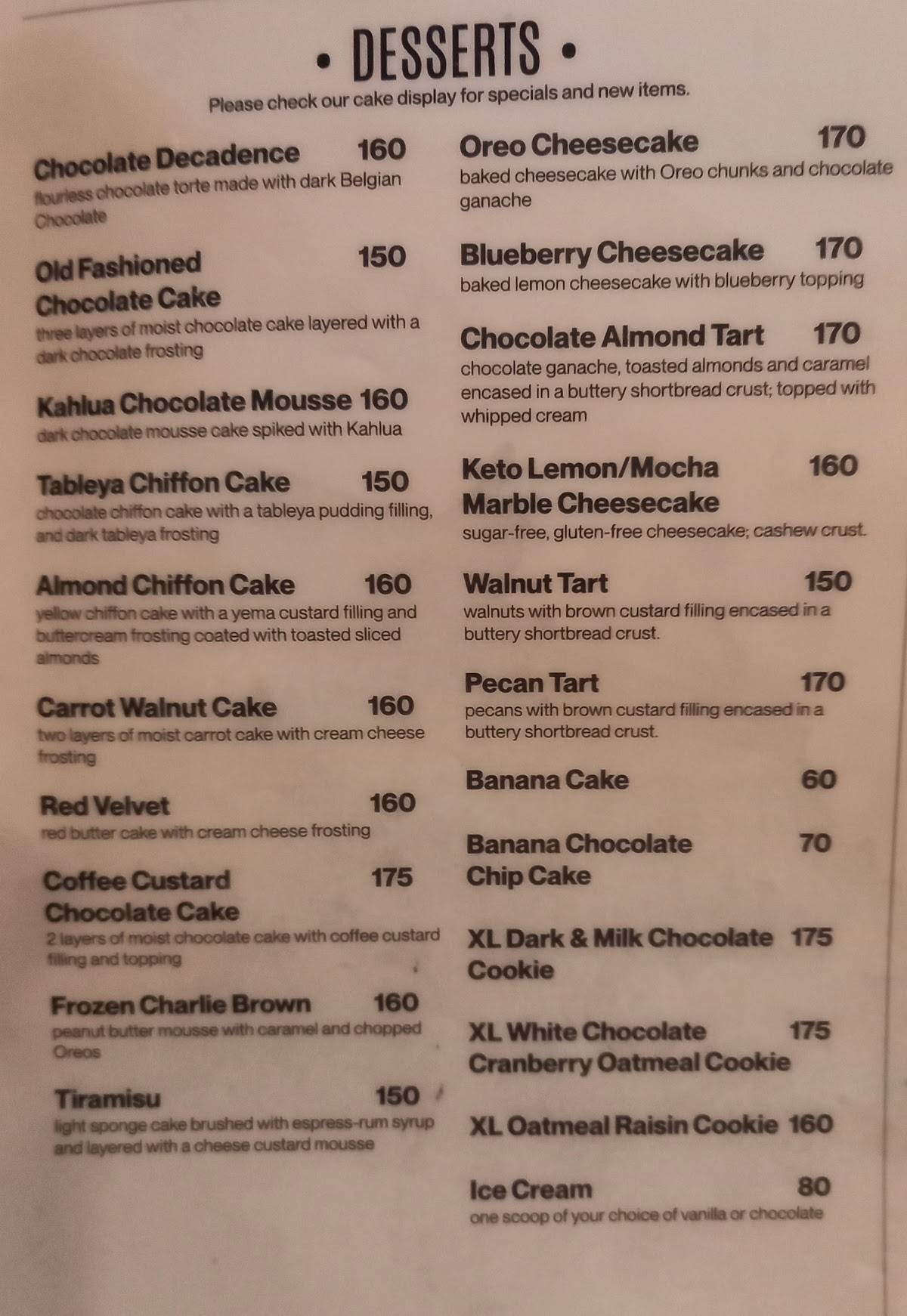 Menu at Cafe Georg, Cebu City, Ground Floor MLD Building