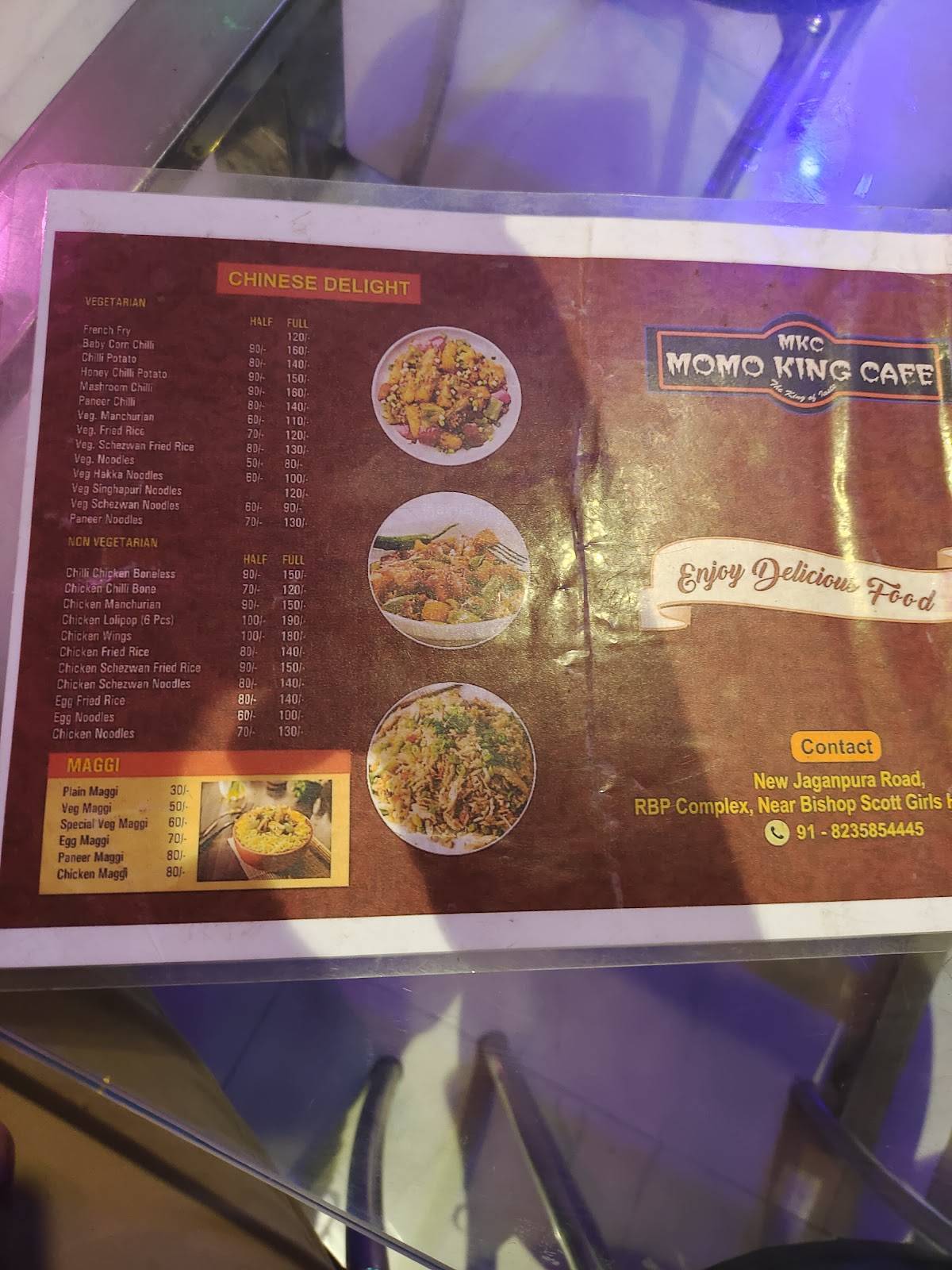 Menu at MOMO KING CAFE, Patna