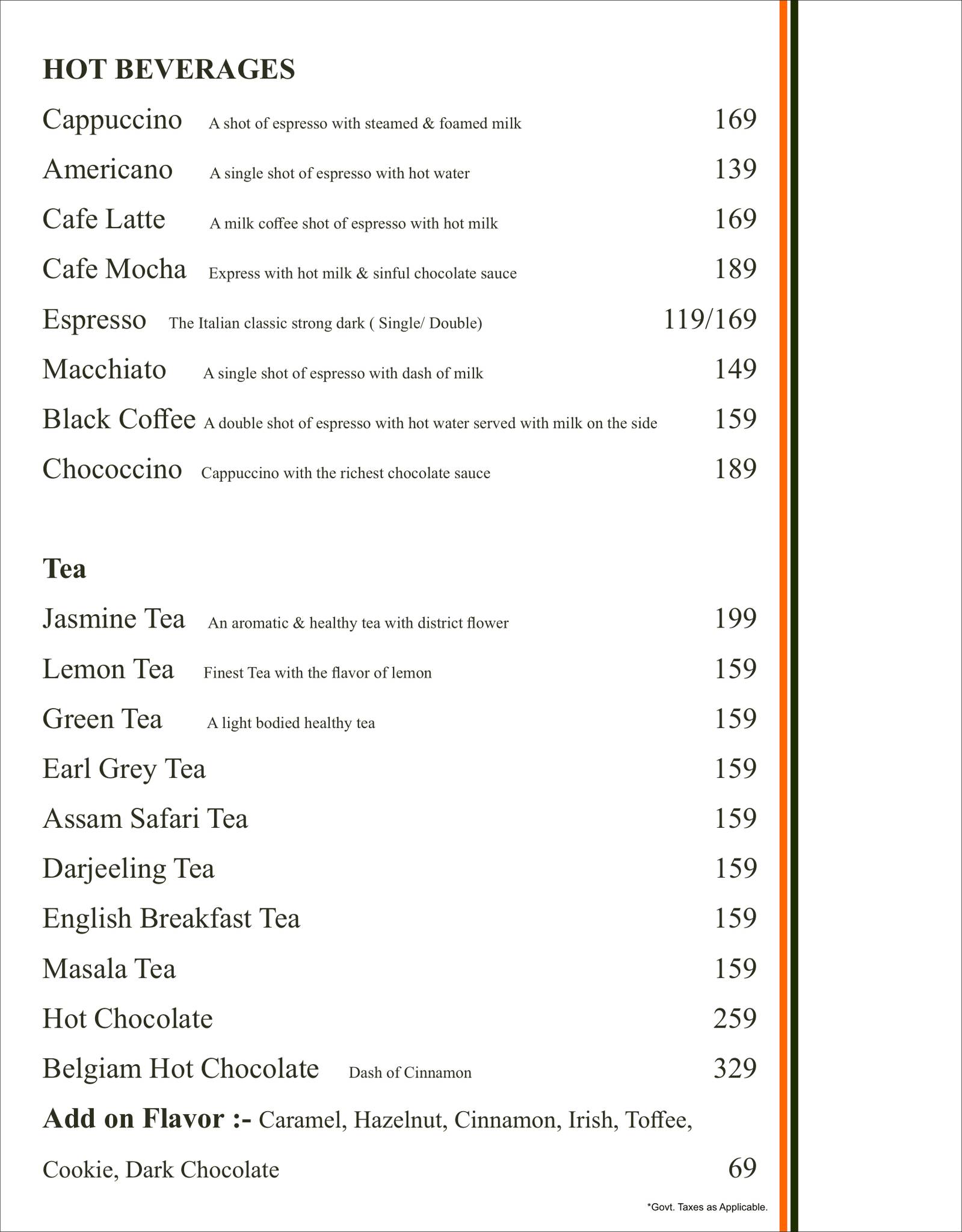 Menu at Cafe Monza, Navi Mumbai, Bhoomi Heights