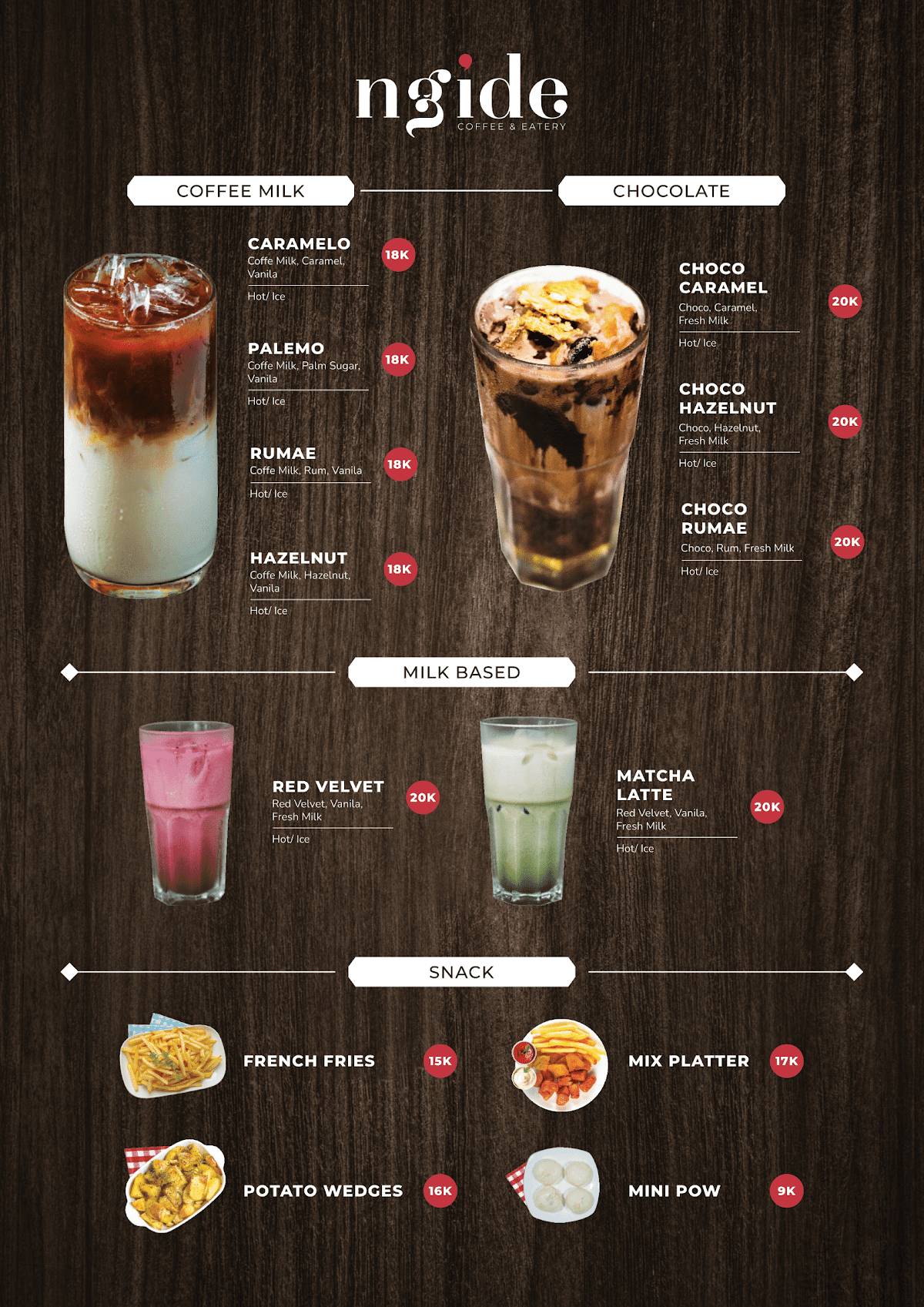 Menu at SATU RUMPUN Just Cozy Place cafe, Sendangadi