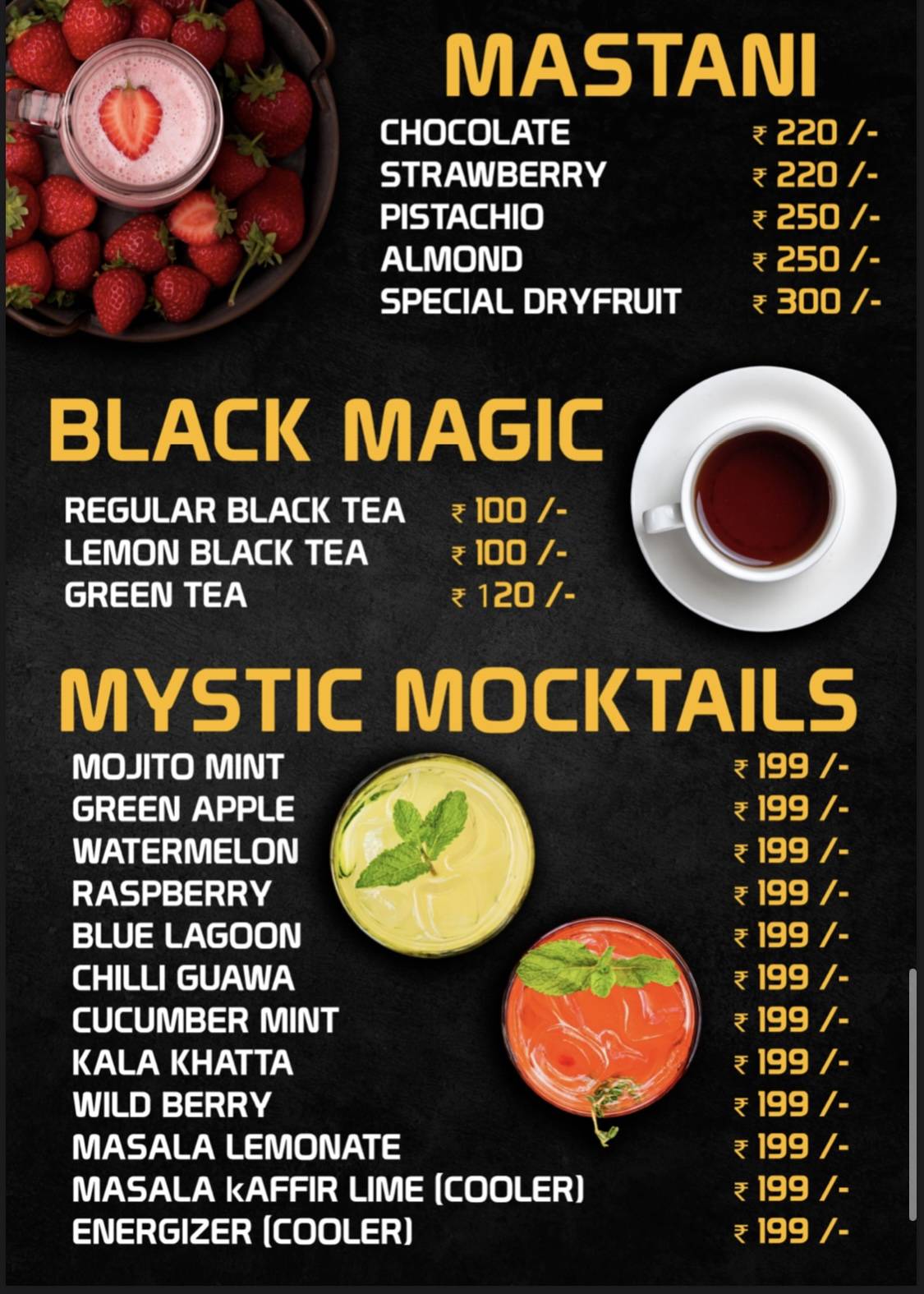 Menu at Pokket Cafe Chowpatty, Mumbai