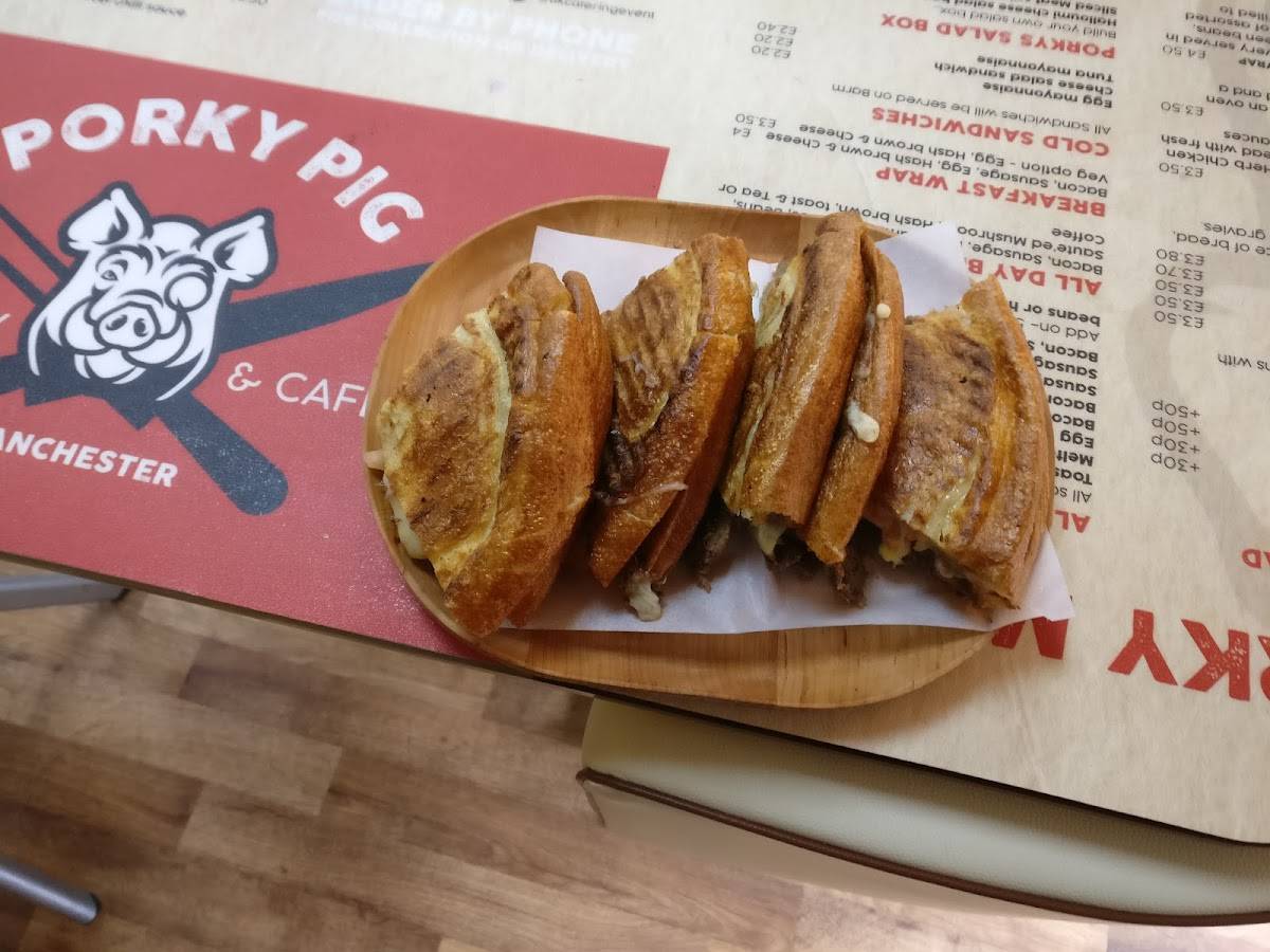 Menu at Porky Pig Street Food cafe, Manchester