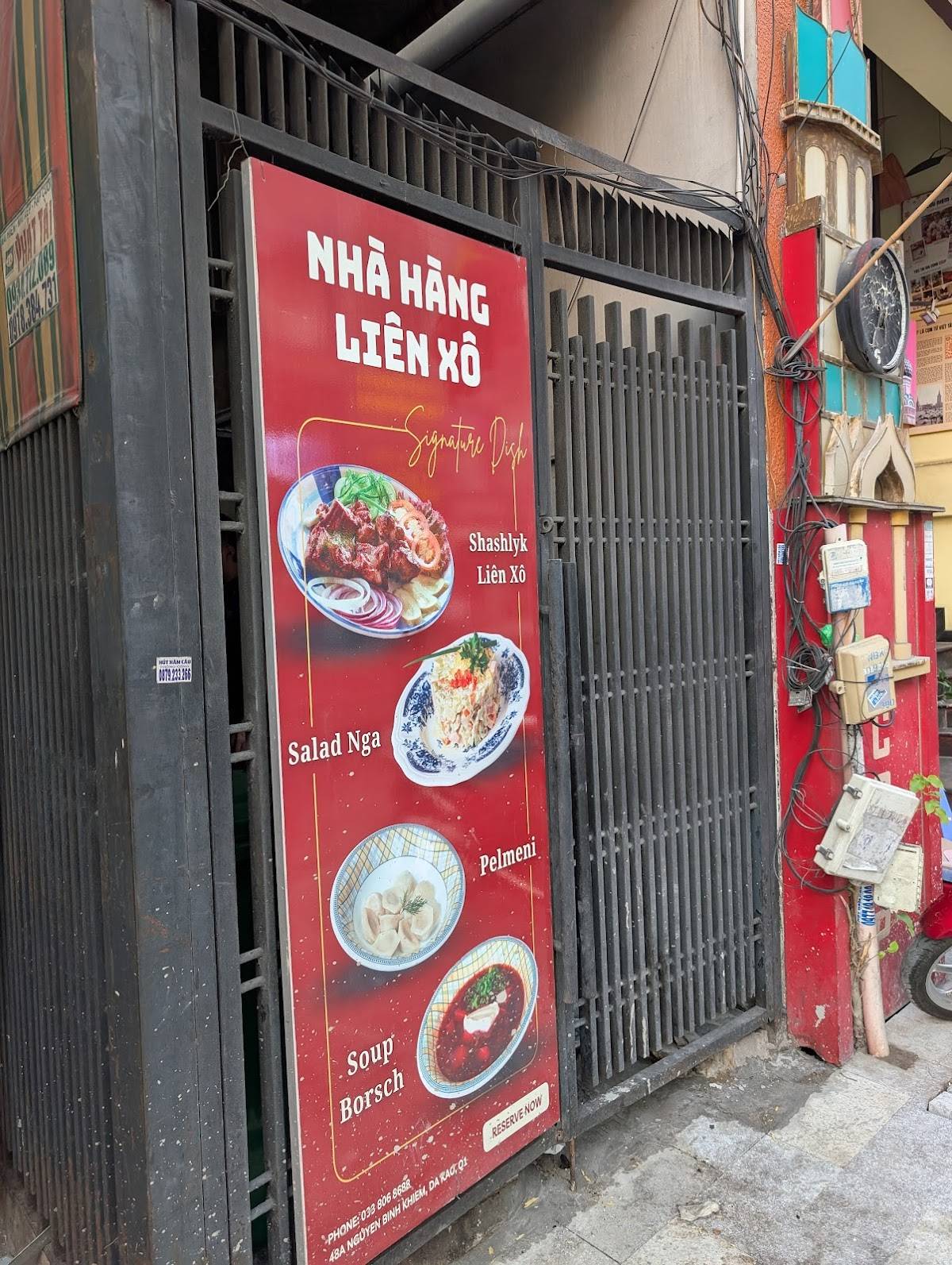 Menu at CCCP Saigon Restaurant, Ho Chi Minh City