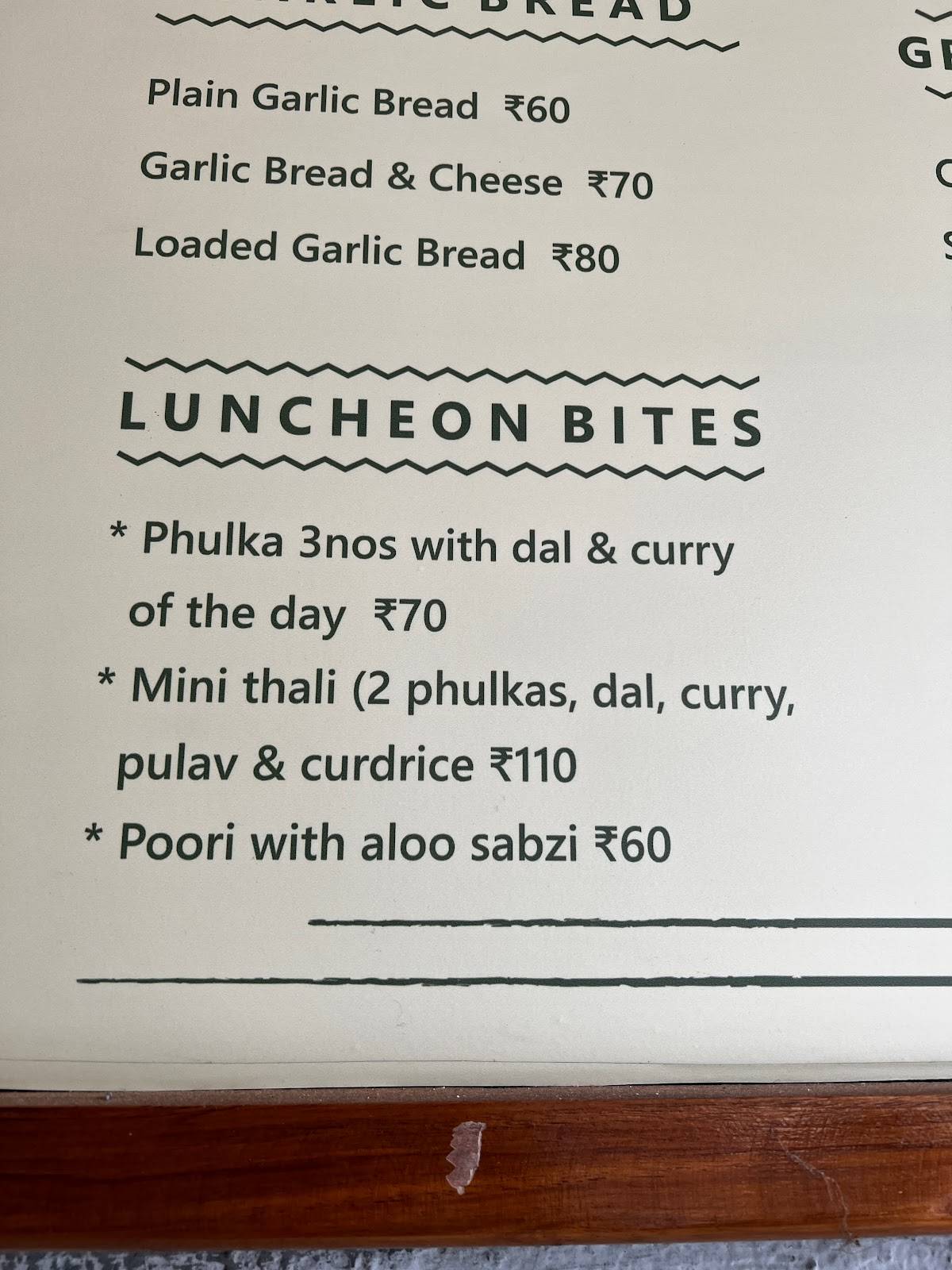 Menu at Sansou Cafe, Mysuru, 55/62A