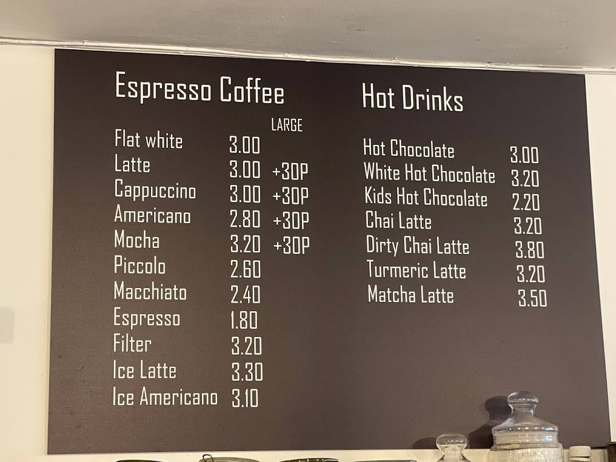 Menu at Sapid Coffee cafe, London, 168 Stoke Newington Church St