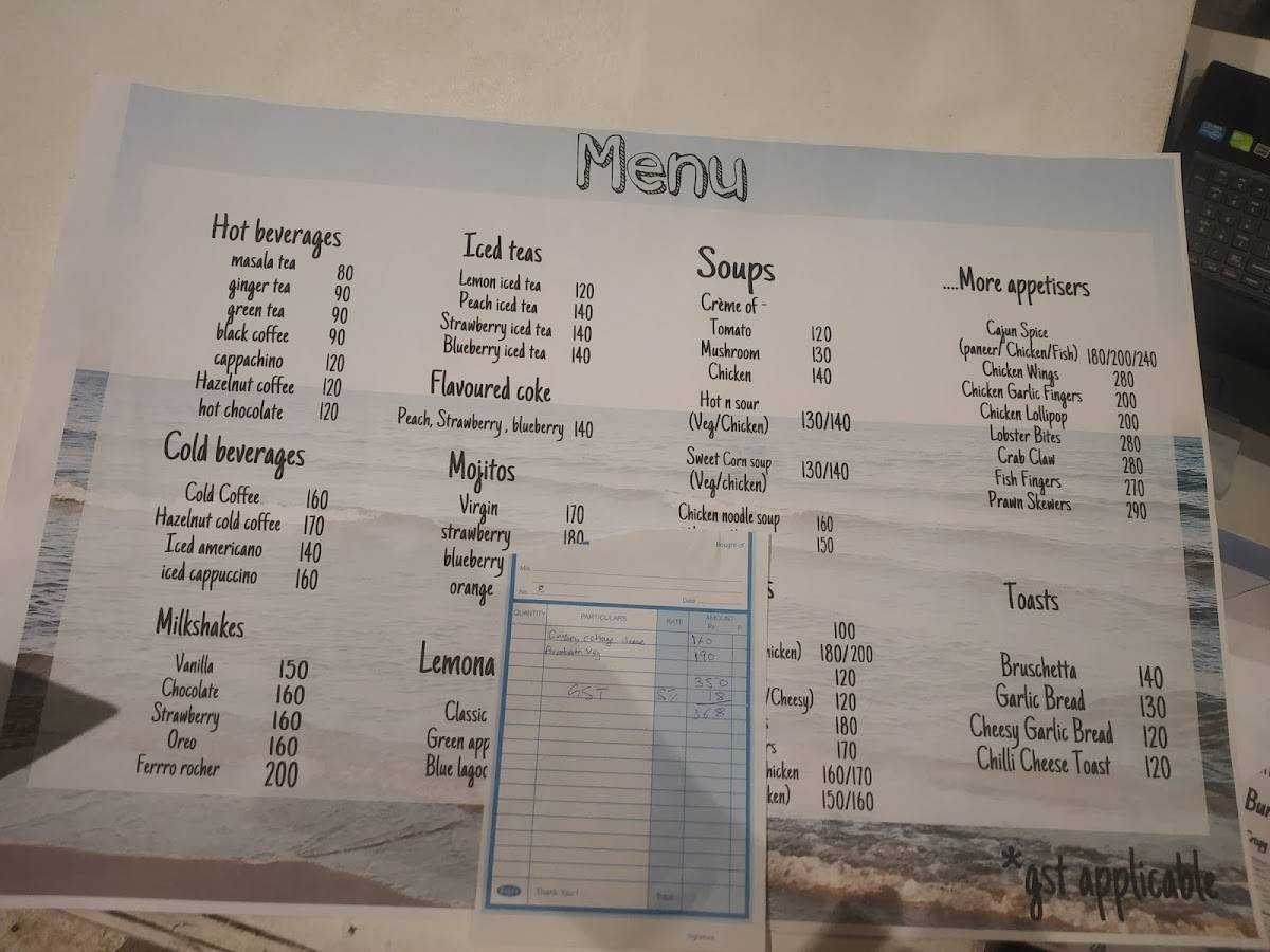 Menu at Shore Thang, Bengaluru