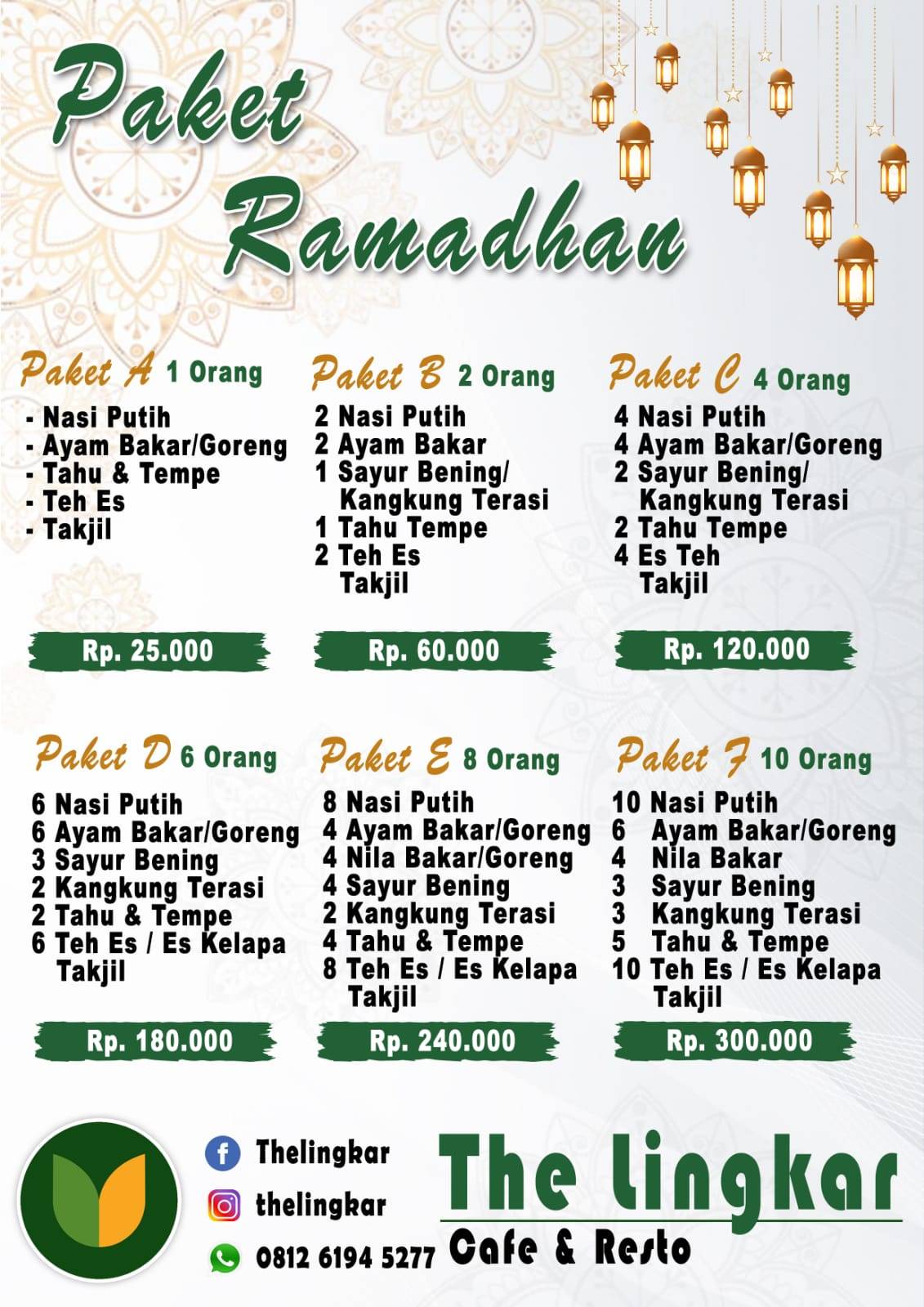 Carta de The Lingkar Cafe and Resto, Rambah Baru