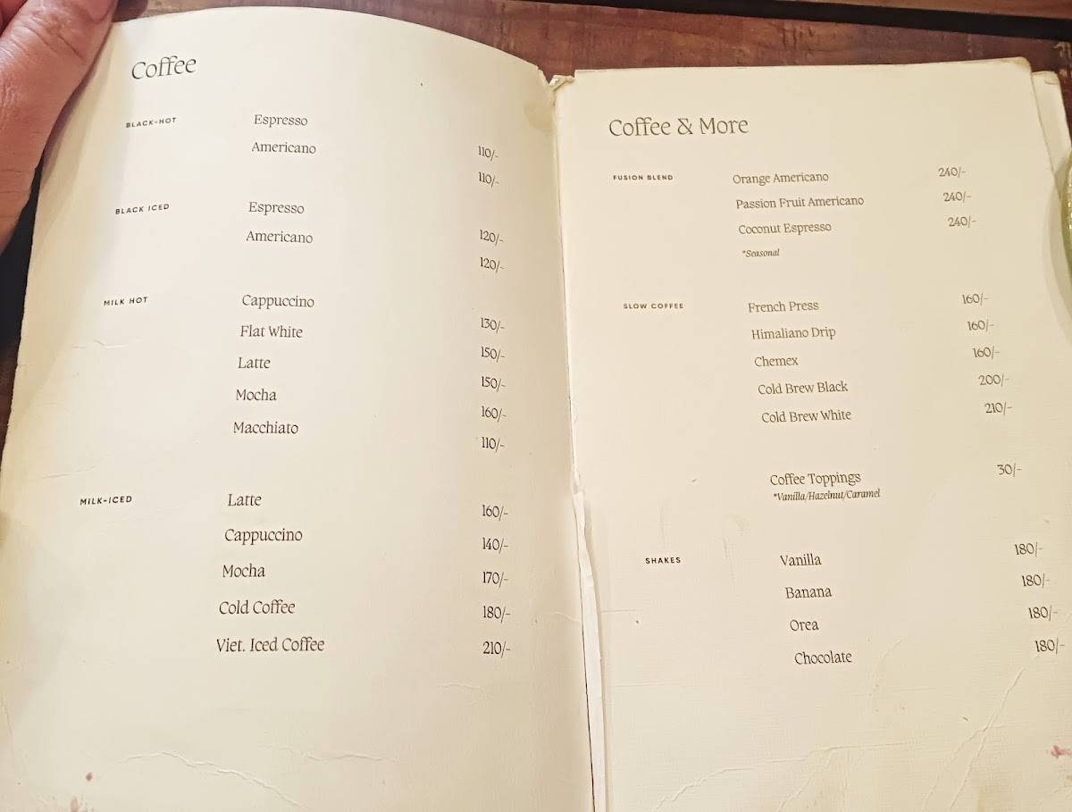 Menu at The Local Cafe, Gangtok, New Market
