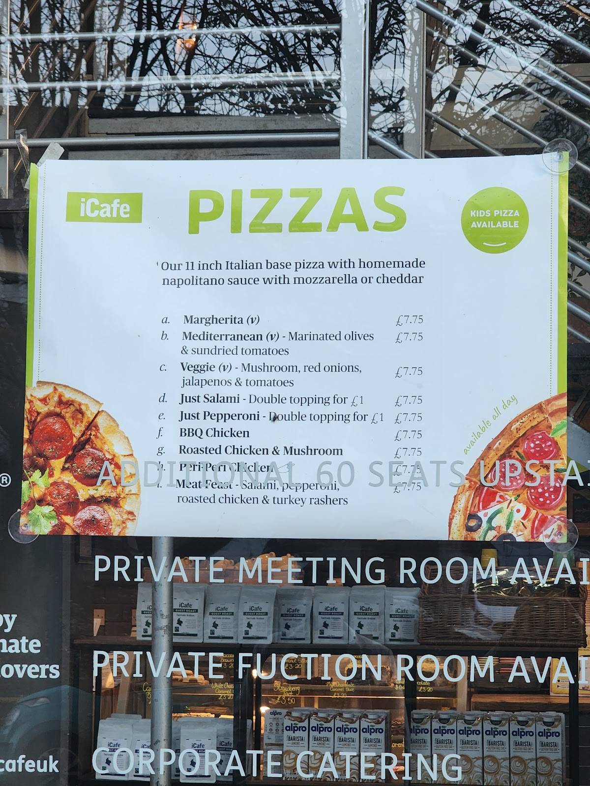 Menu at iCafe Merchant City, Glasgow, 70-72 Ingram St