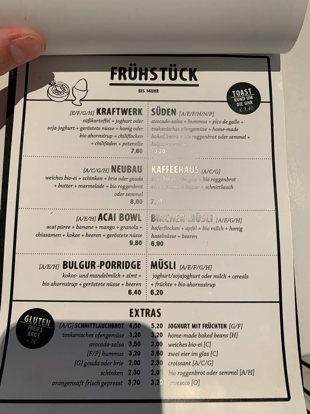 Speisekarte von Burggasse 24 Cafe, Wien