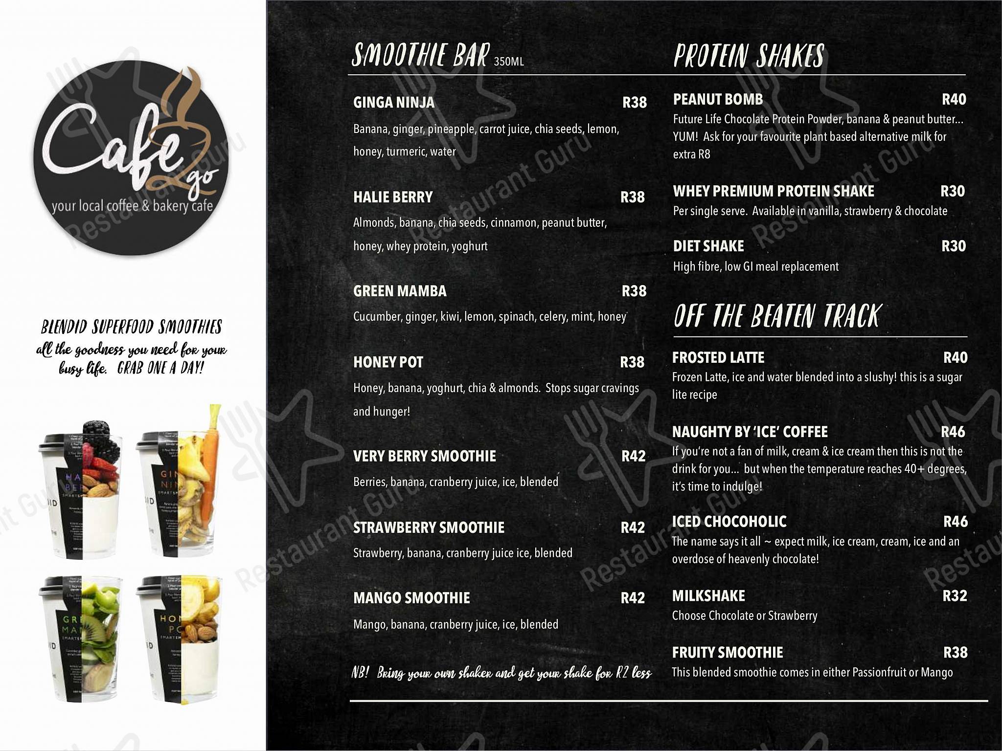 Menu at Cafe2go Menlyn Maine, Pretoria