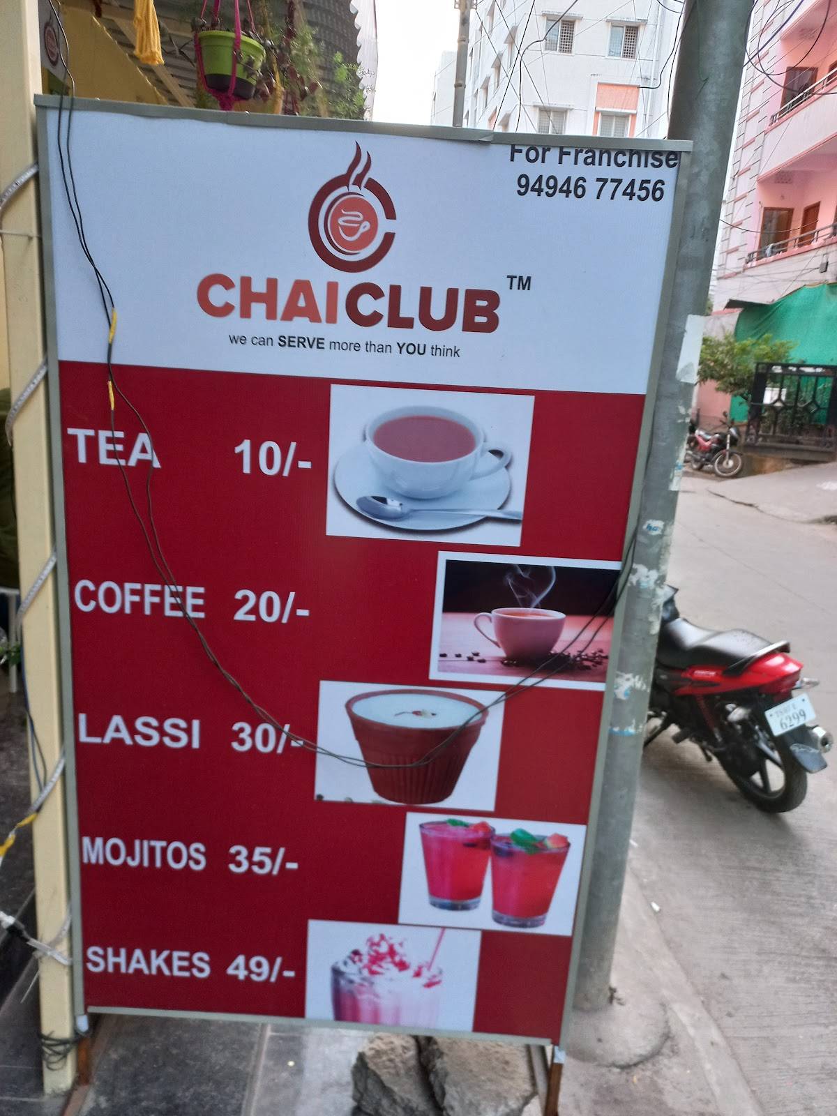 Menu at Chai Club, Hyderabad, 33