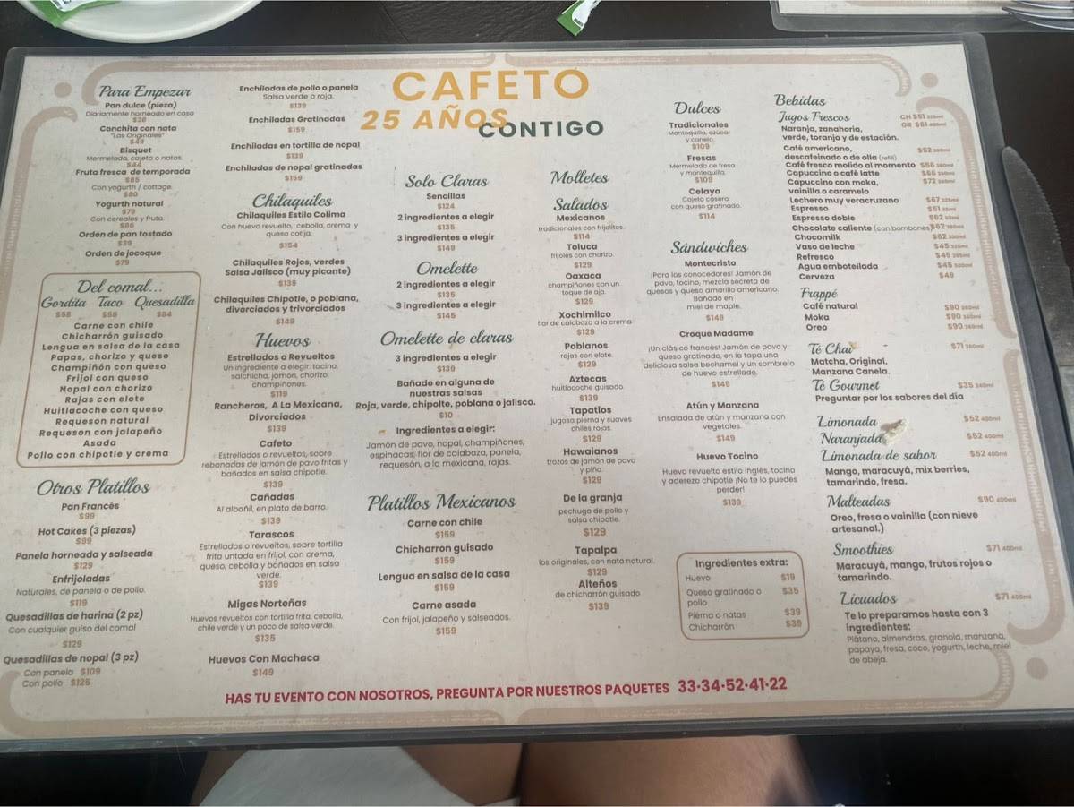 Carta de Cafeto Country, Guadalajara