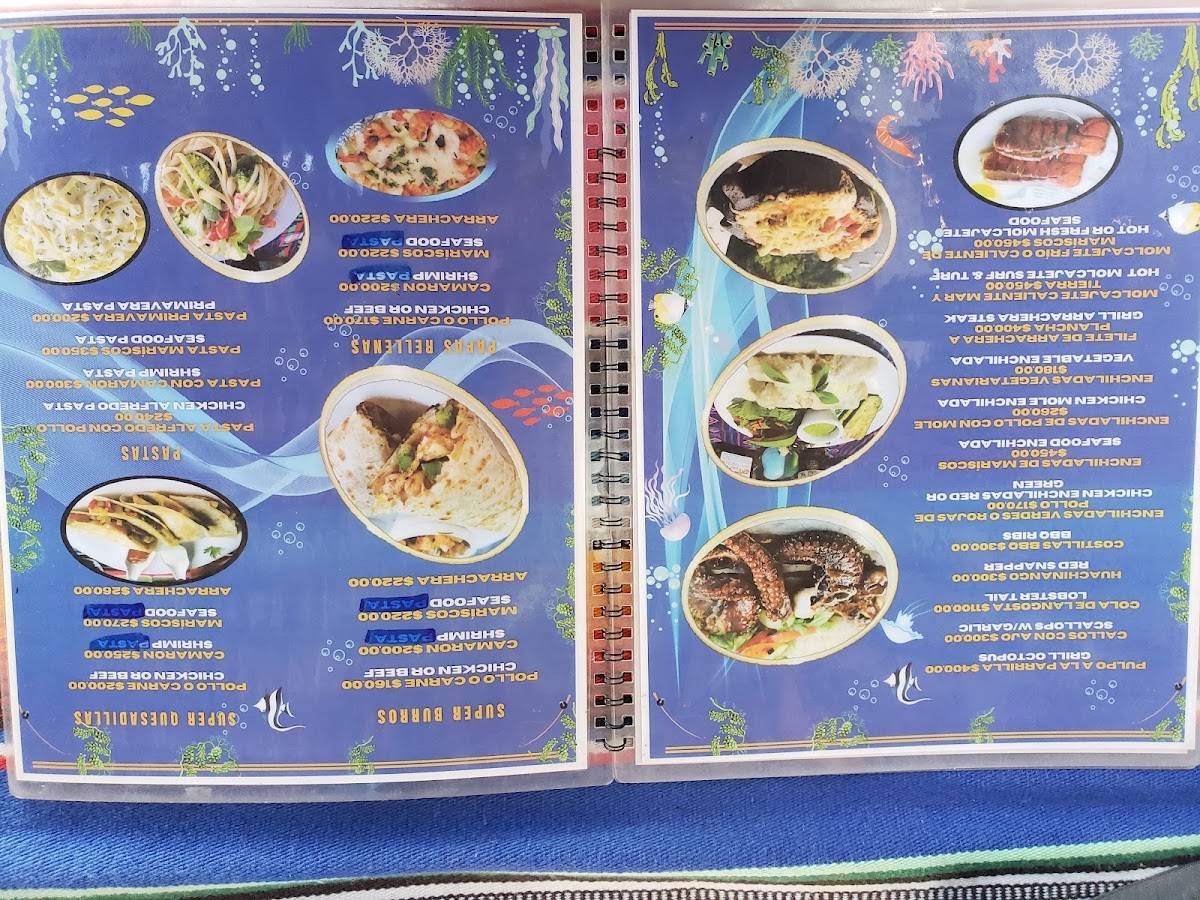 Carta de California Bar & Grill, Los Barriles