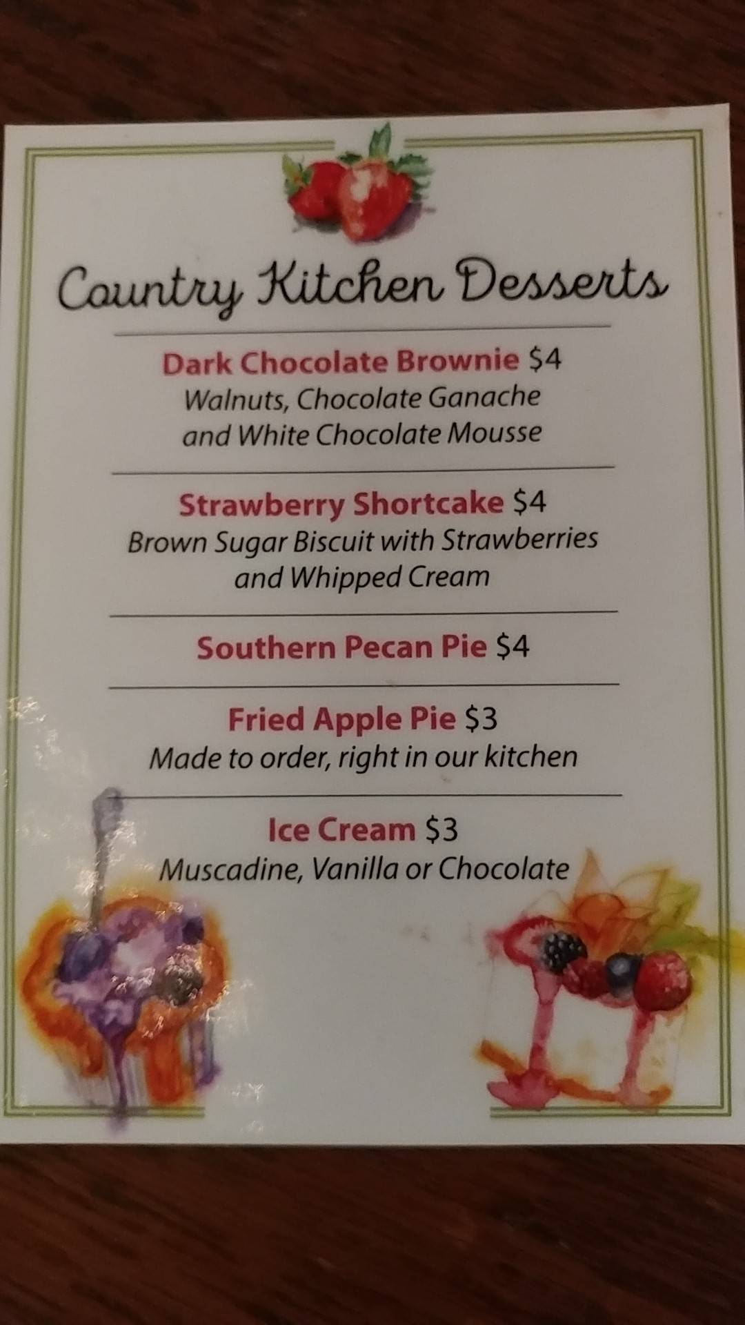 Menu at Callaway Gardens Country Kitchen Restaurant, Pine Mountain
